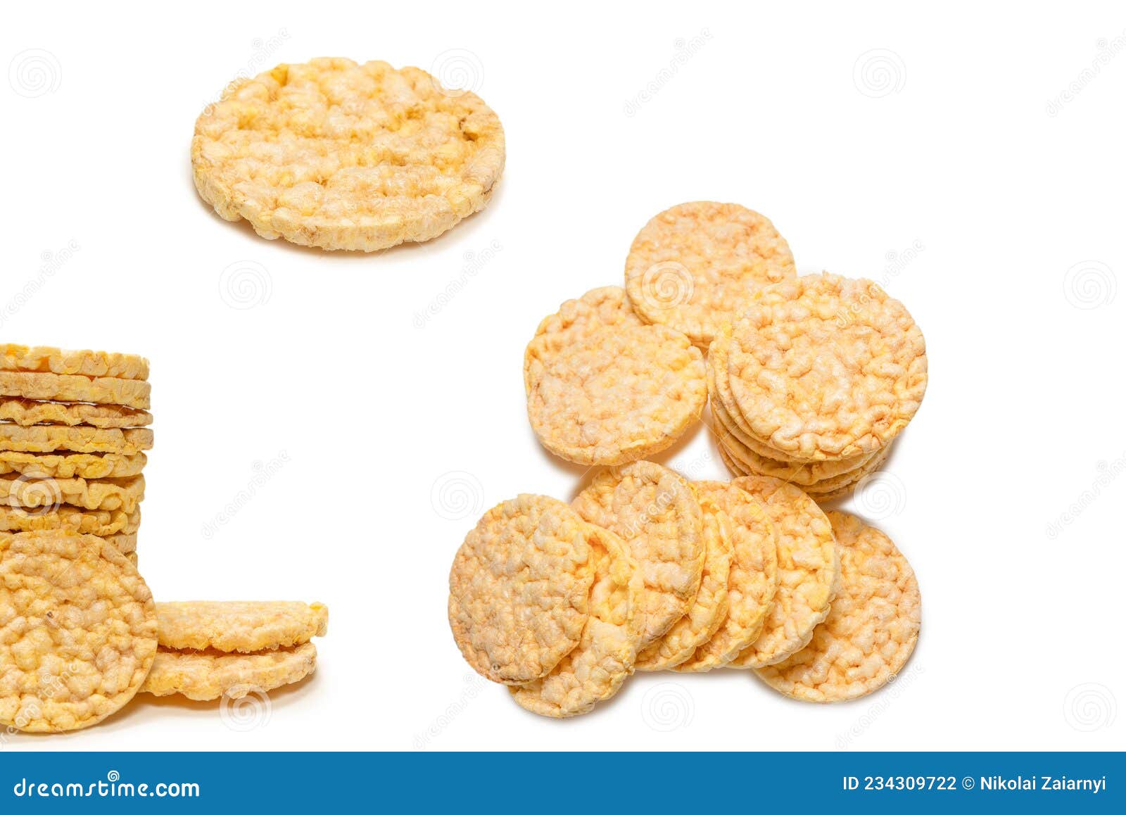 Rice Wafer Isolated on White Background Stock Photo - Image of wafer ...