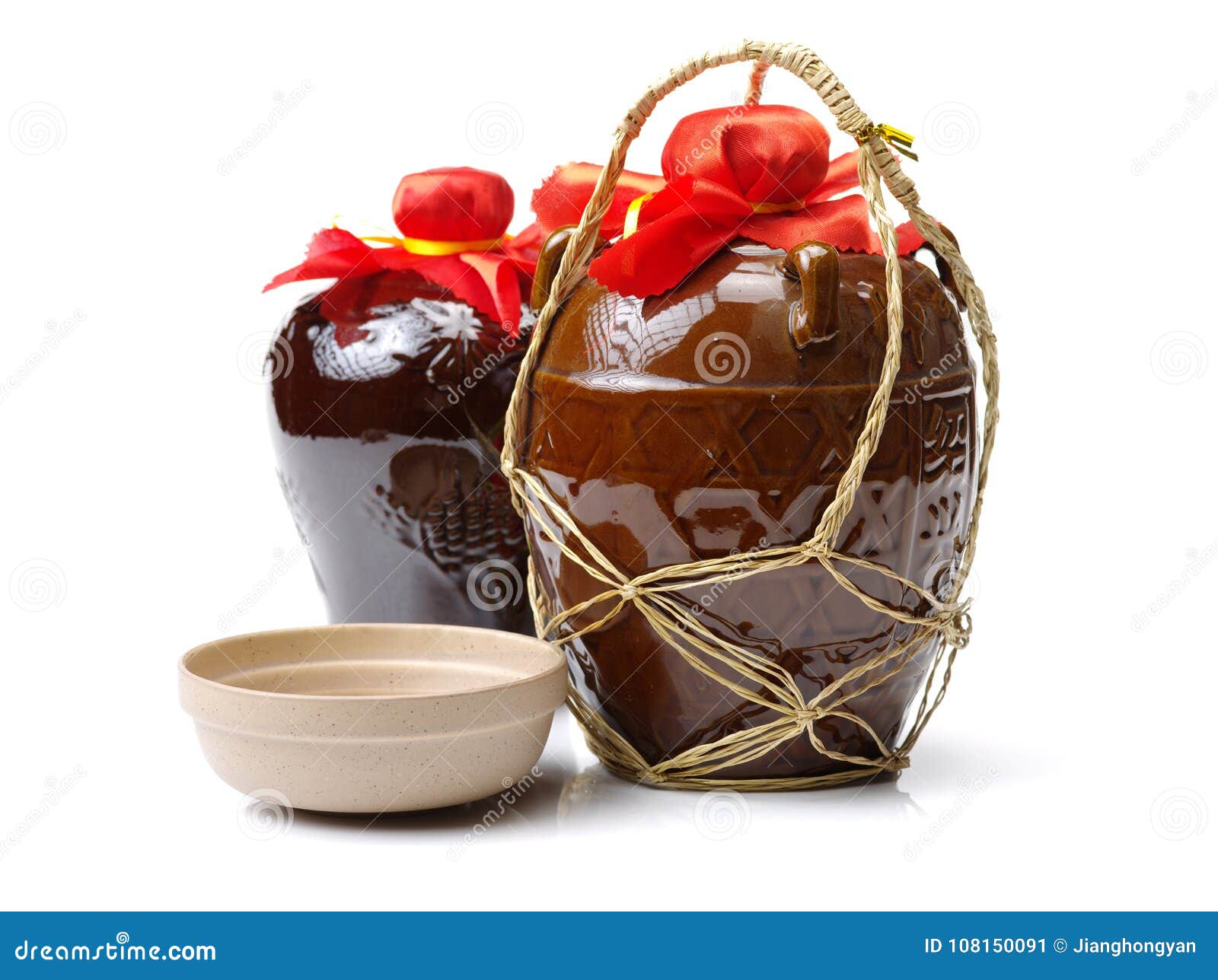 Rice Wine in the Ceramic Jar Stock Image - Image of china, horizontal ...
