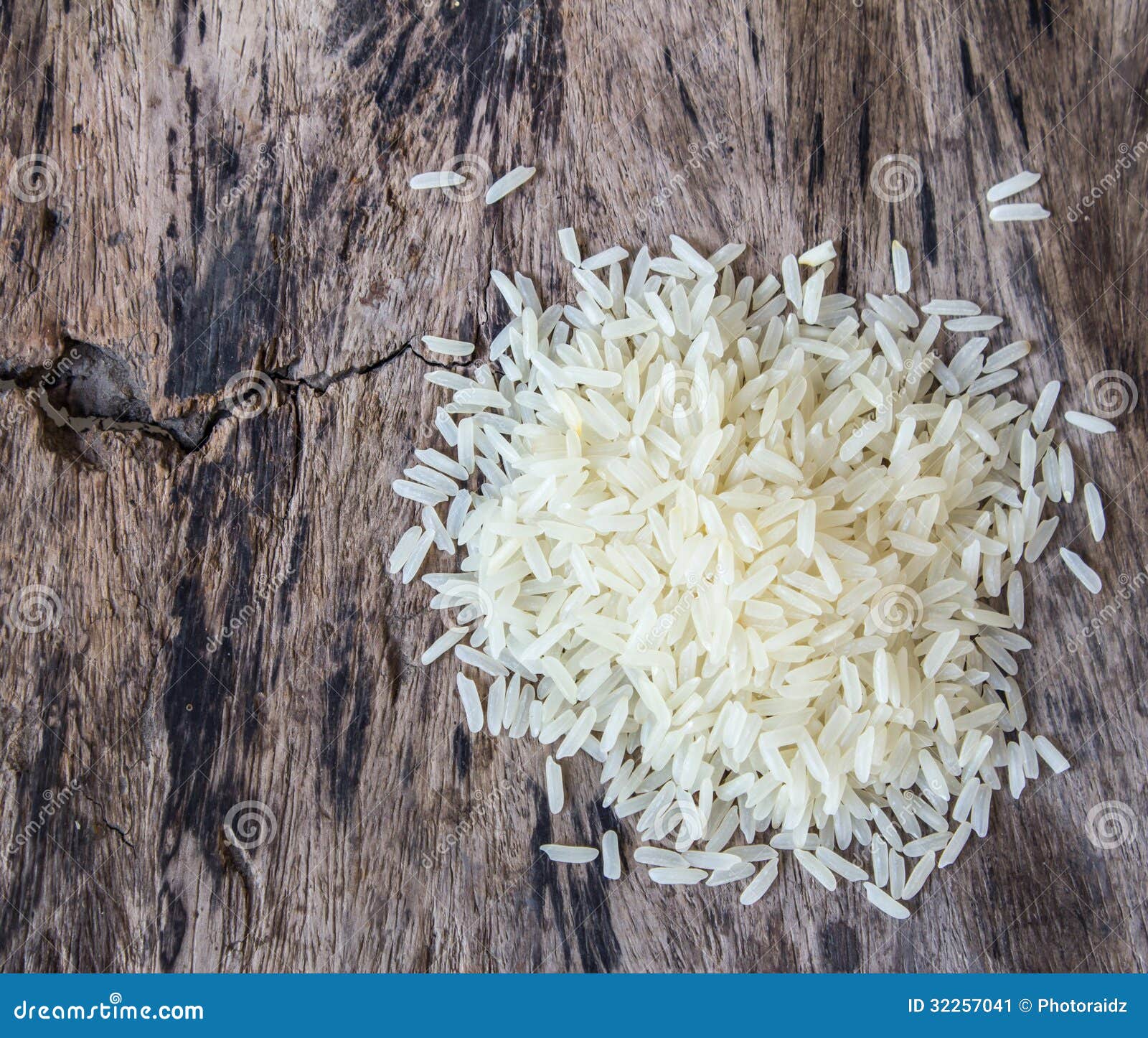 Rice on a wooden table. stock image. Image of food, wooden - 32257041