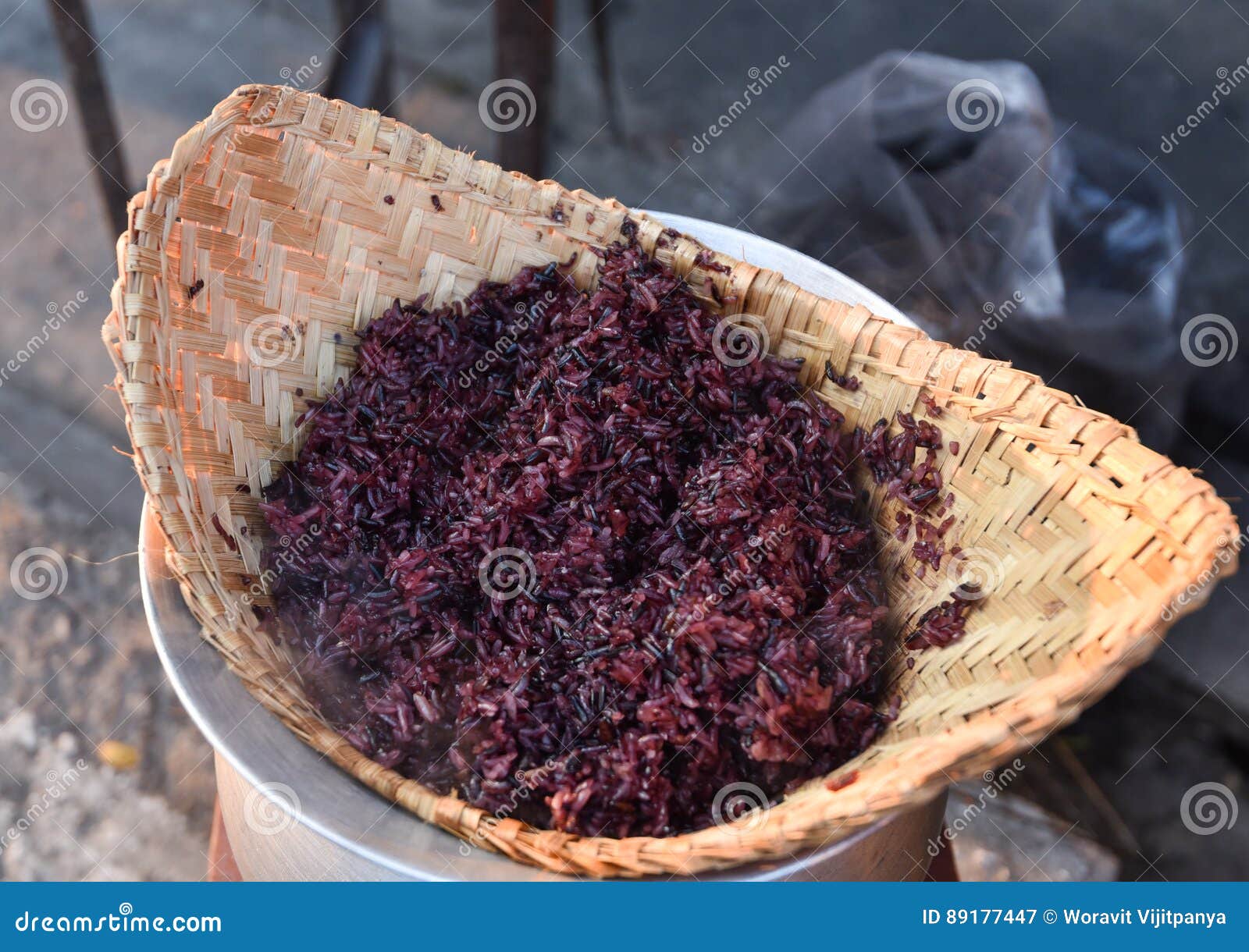 Riceberry Purple rice stock image. Image of variety, cook - 89177447