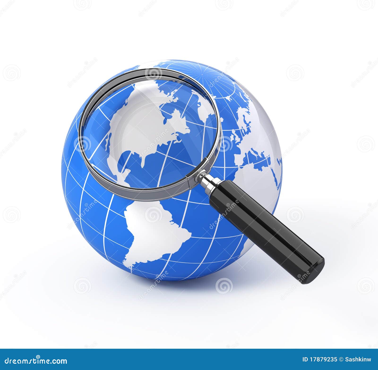 Ricerca dell'icona 3d illustrazione di stock. Illustrazione di vista ...