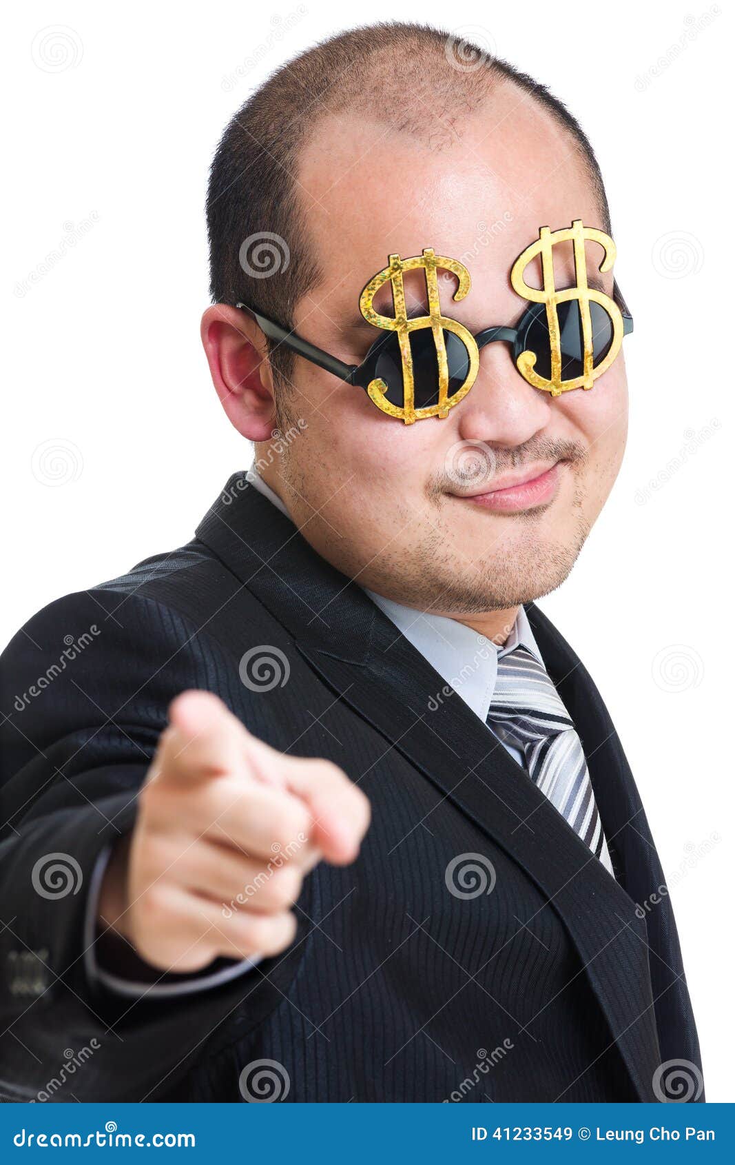 Rich Businessman Finger Point To Front Stock Image - Image of dollar ...