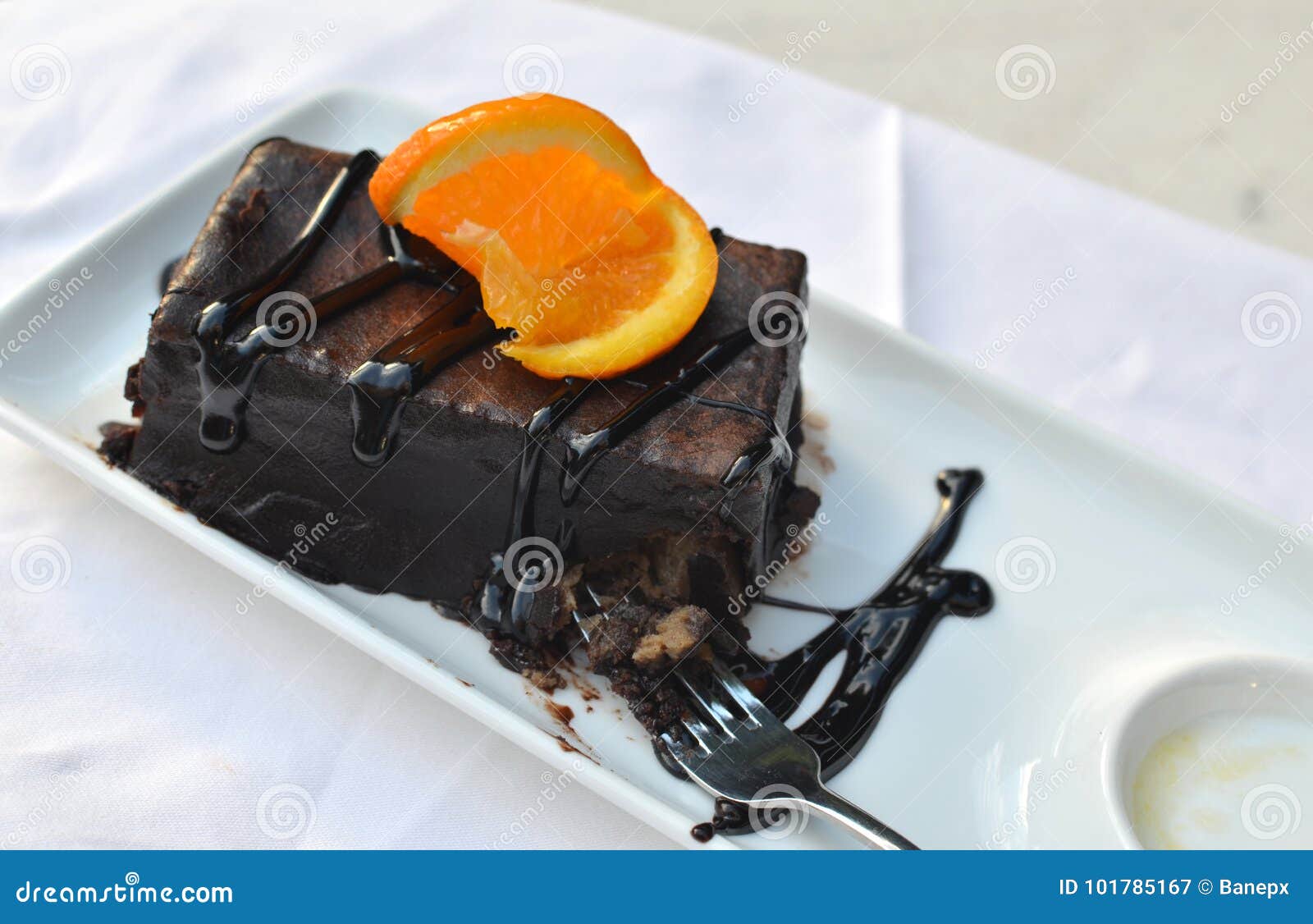 Chocolate cake bite stock image. Image of fresh, celebration - 101785167