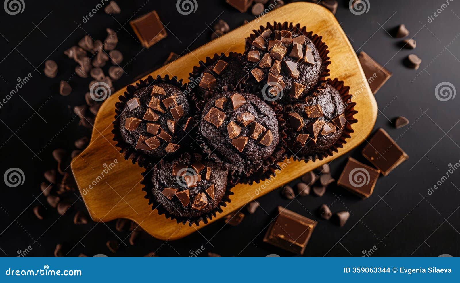 Rich Chocolate Covered Biscotti With Dark Chocolate Chips In Elegant ...