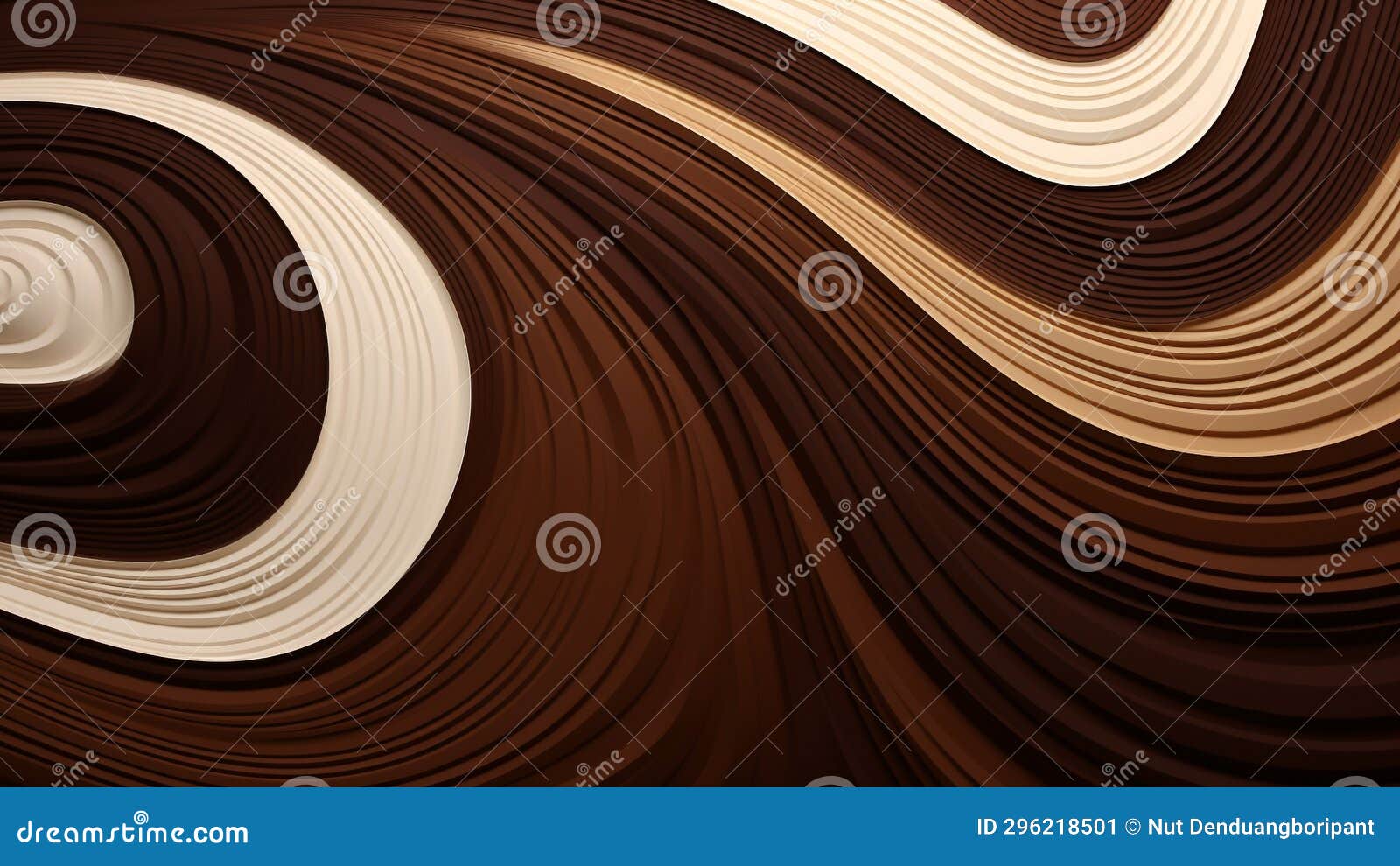 Rich and Classic Chocolate Brown and Cream Abstract Pattern Stock ...