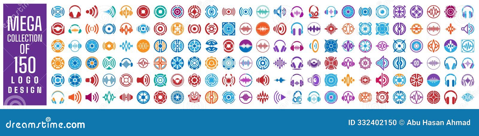 A Rich Compilation of 150 Audio Logos in Vector Format, Designed ...