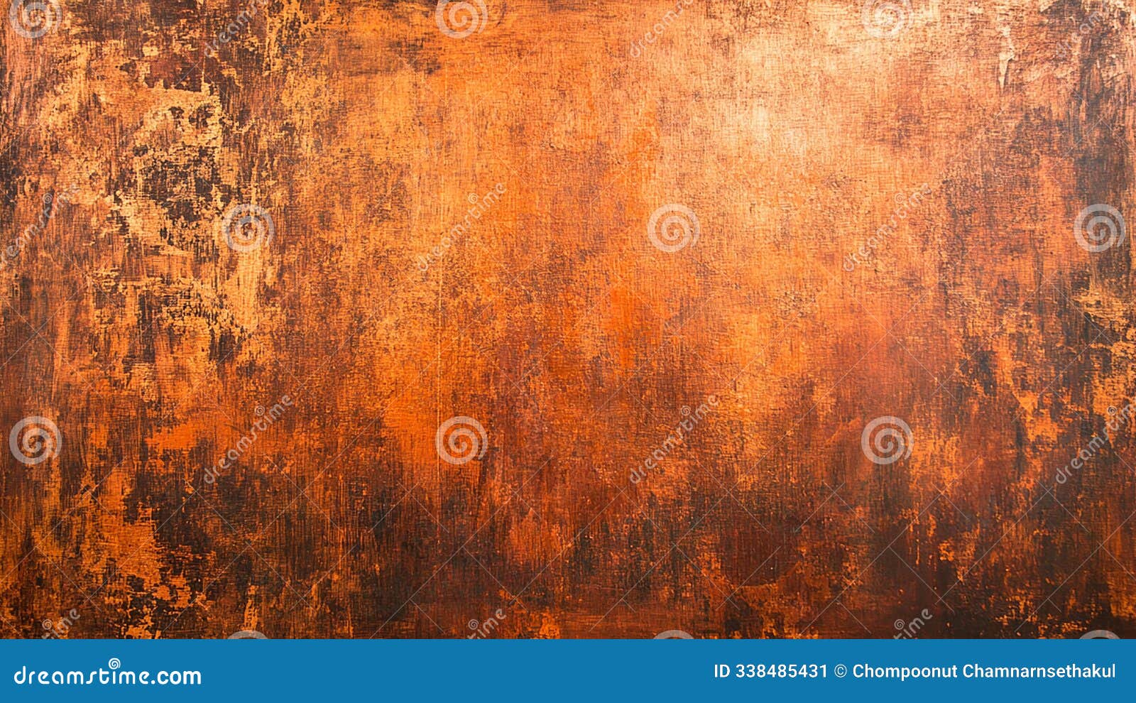 Rich Copper Canvas with a Rough, Tactile Texture and Visible ...