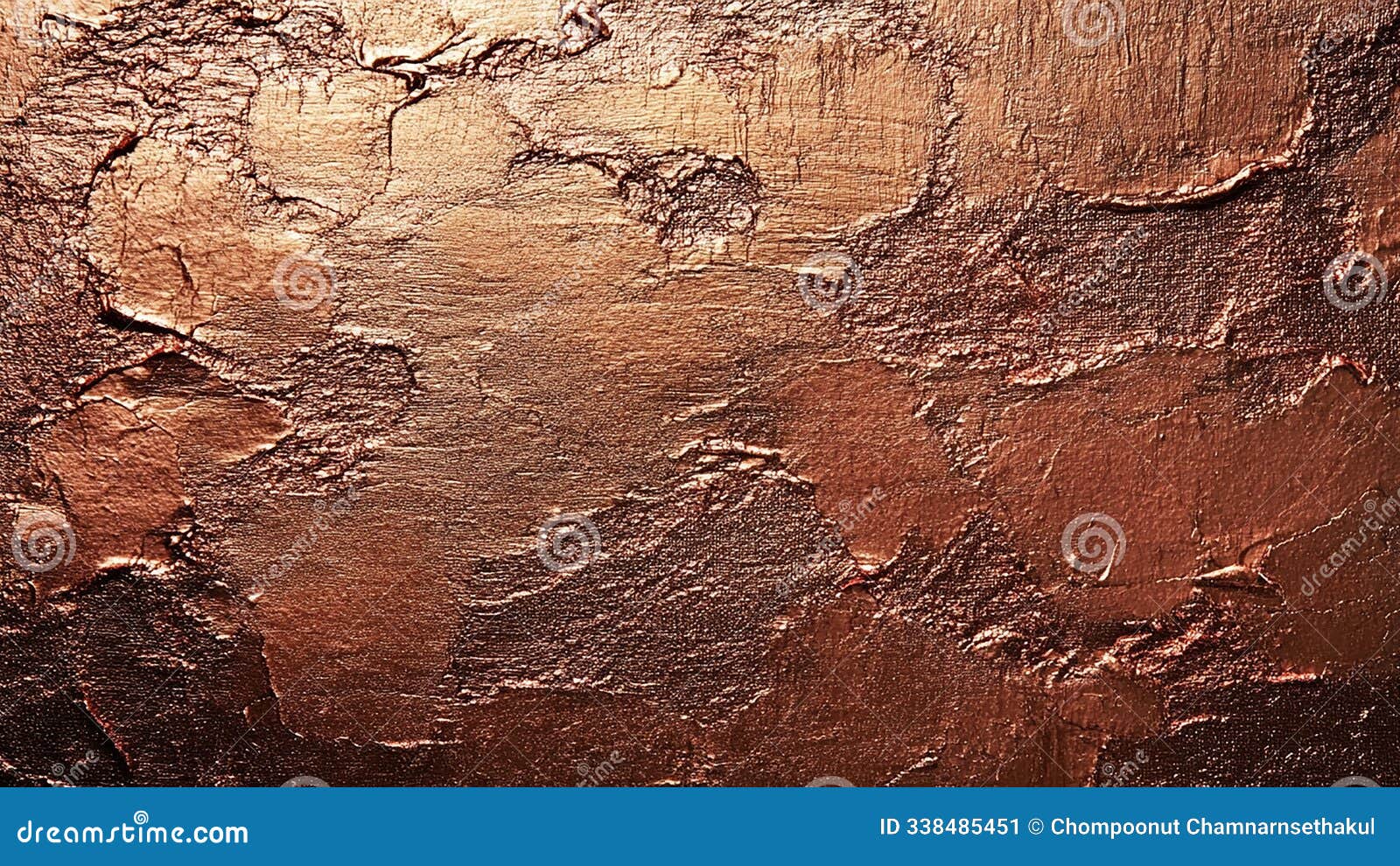 Rich Copper Canvas with a Rough, Tactile Texture and Visible ...