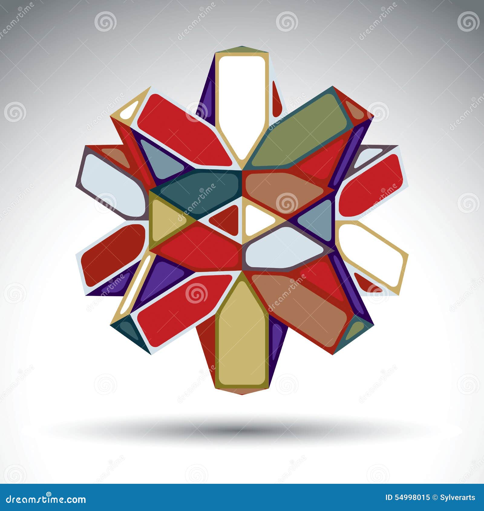 Rich 3d Abstract Figure Constructed from Triangles and Geometric Stock ...