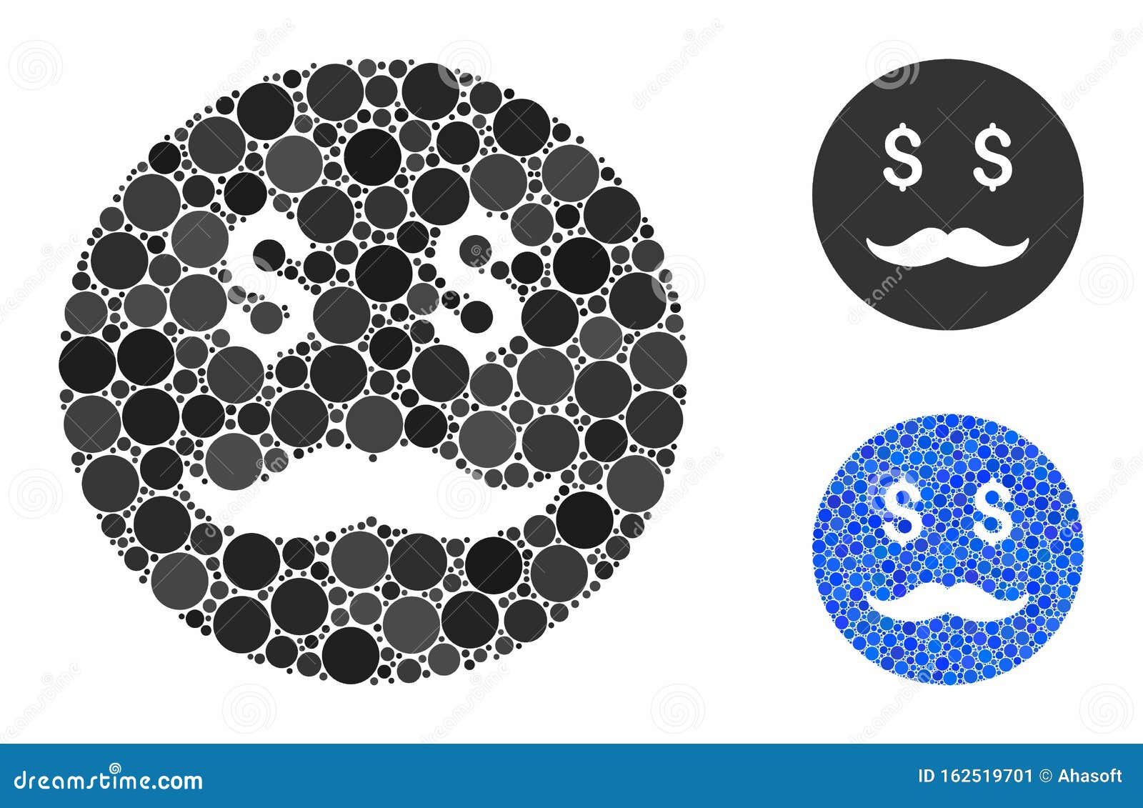 Rich Dad Smiley Composition Icon of Circles Stock Vector - Illustration ...