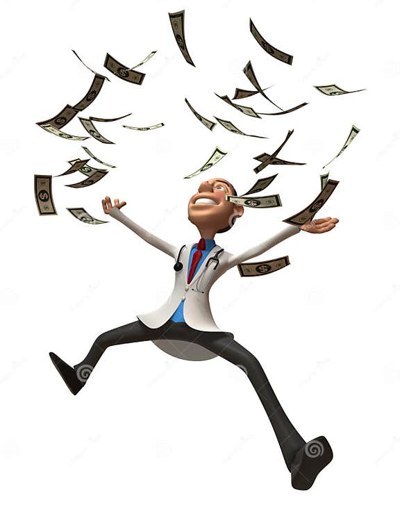 Rich doctor stock illustration. Illustration of research - 6823676