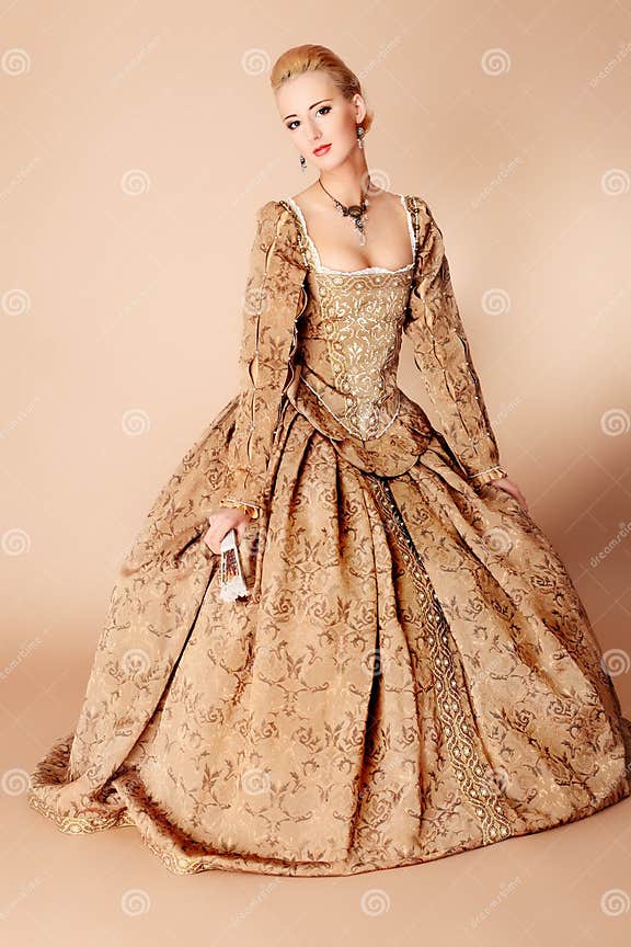 Rich dress stock image. Image of embroidery, baroque - 13850881