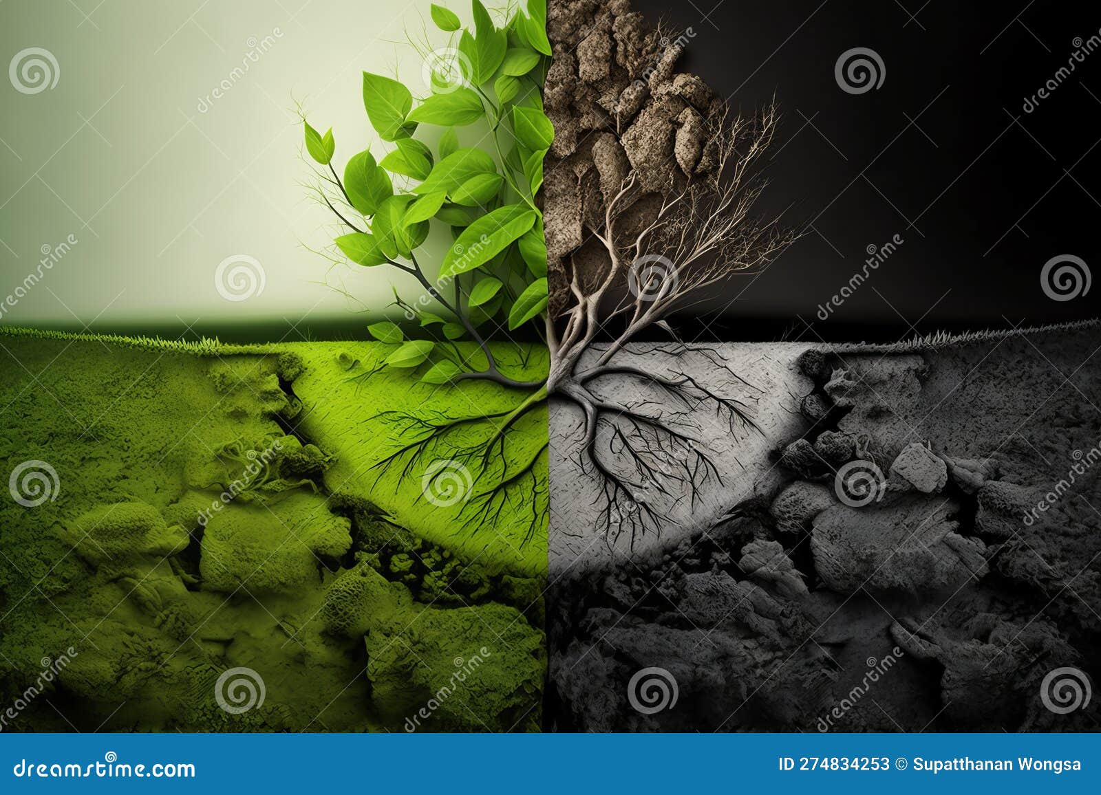 Rich Environment and in Arid Environments Stock Image - Image of change ...