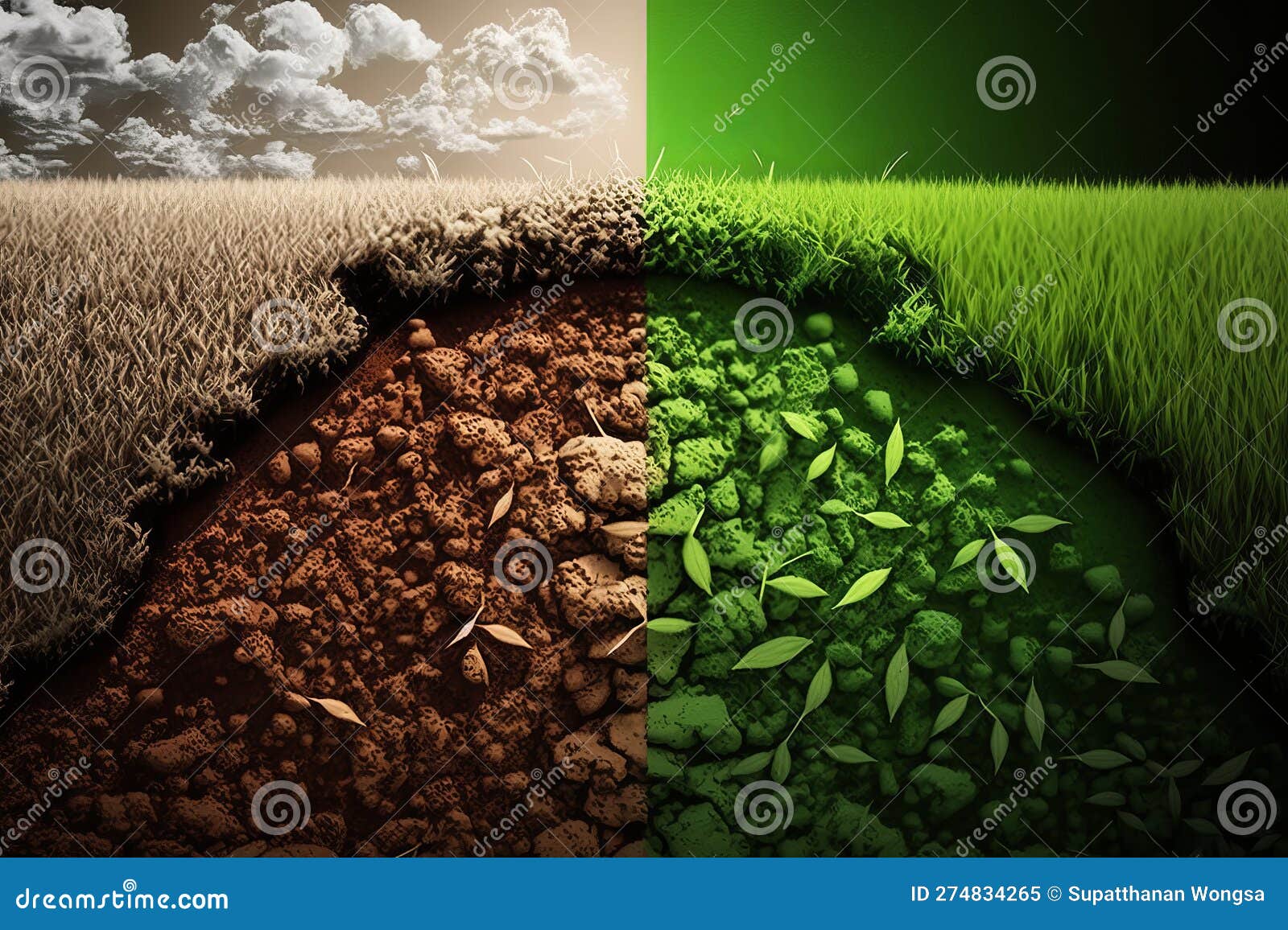 Rich Environment and in Arid Environments Stock Image - Image of ...