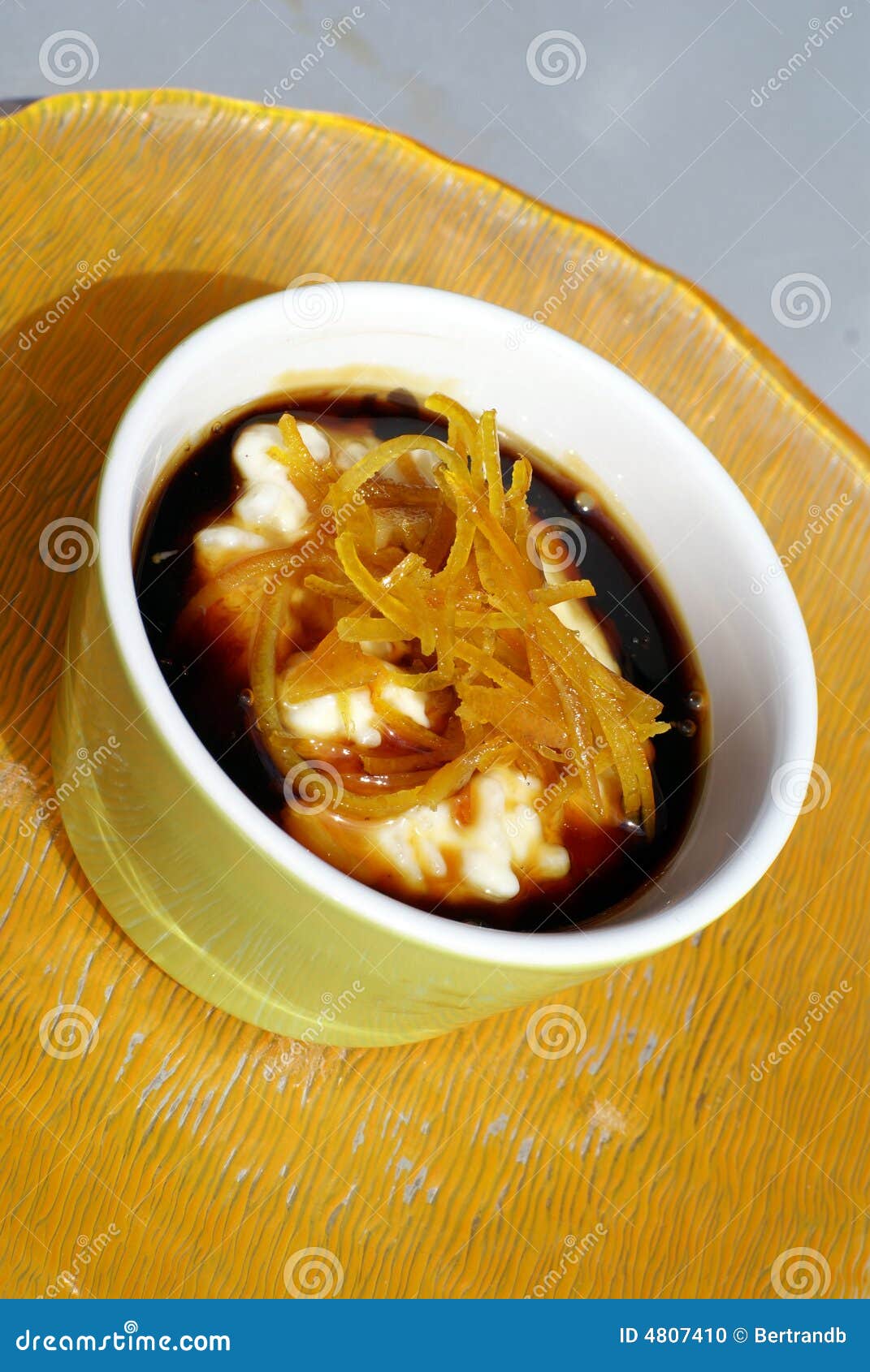 Rich French orange dessert stock photo. Image of strips - 4807410