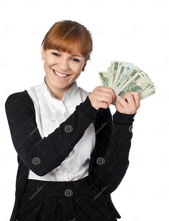 Rich girl stock image. Image of dollar, currency, copy - 14094189