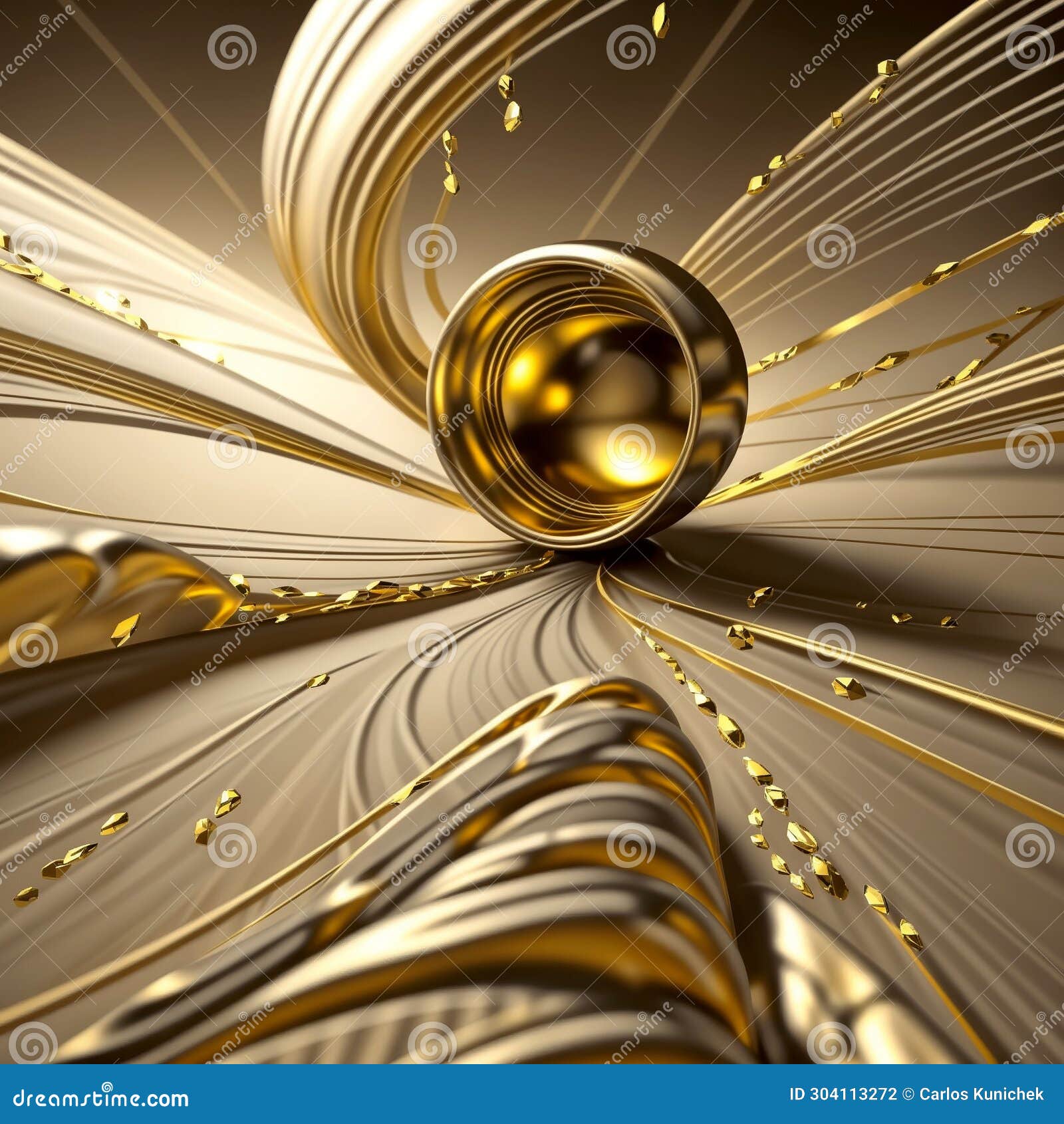 Rich Gold Abstract Background 3D Rendering - Generated by Ai Stock ...