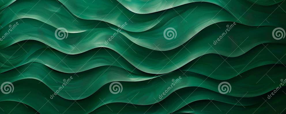 A Rich Green Background with a Subtle Pattern of Overlapping Waves ...