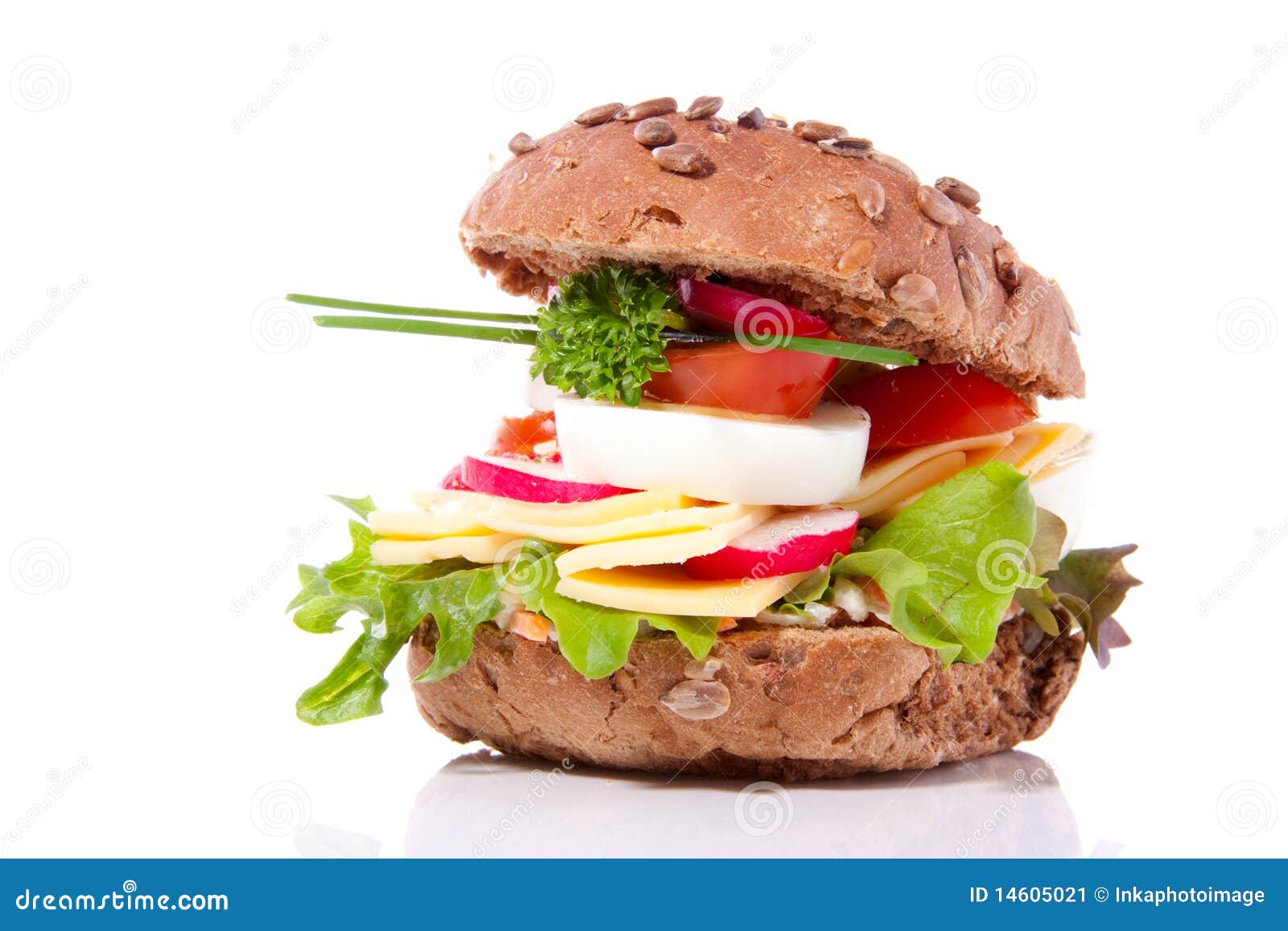 A Rich Healthy Brown Sandwich Stock Image - Image of healthy, pepper ...