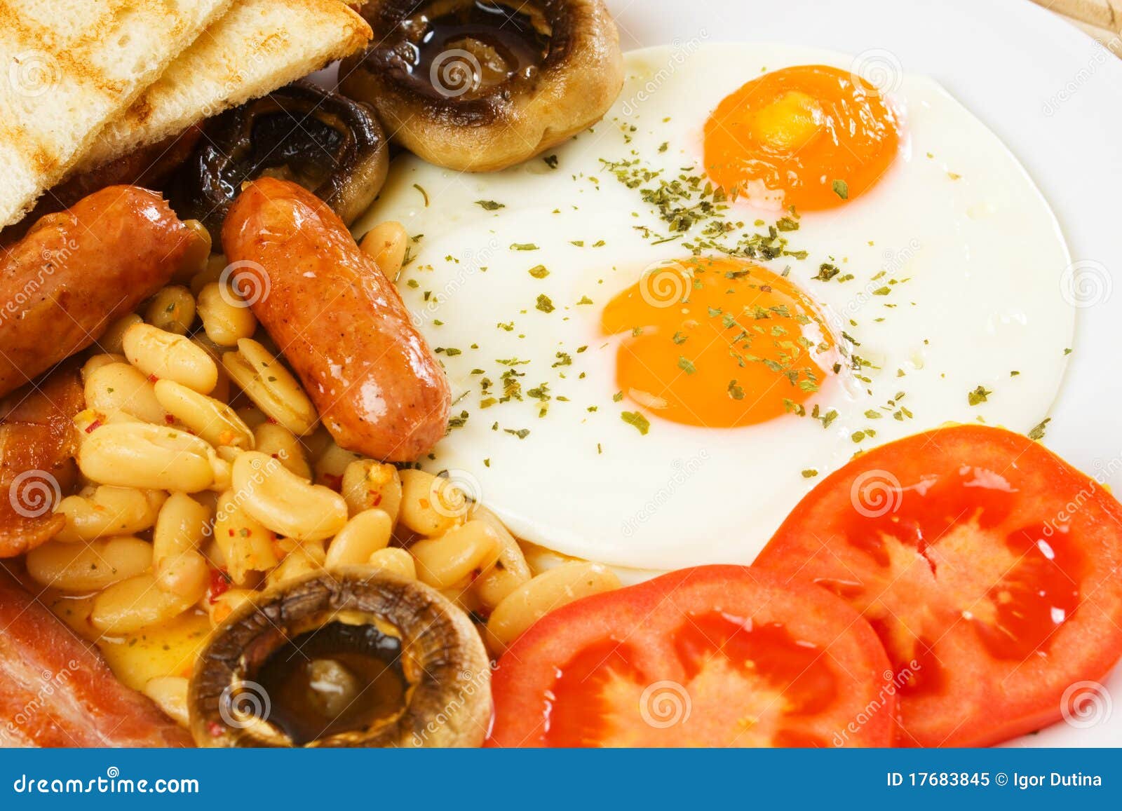 Rich and Healthy English Breakfast Stock Image - Image of bean, fried ...