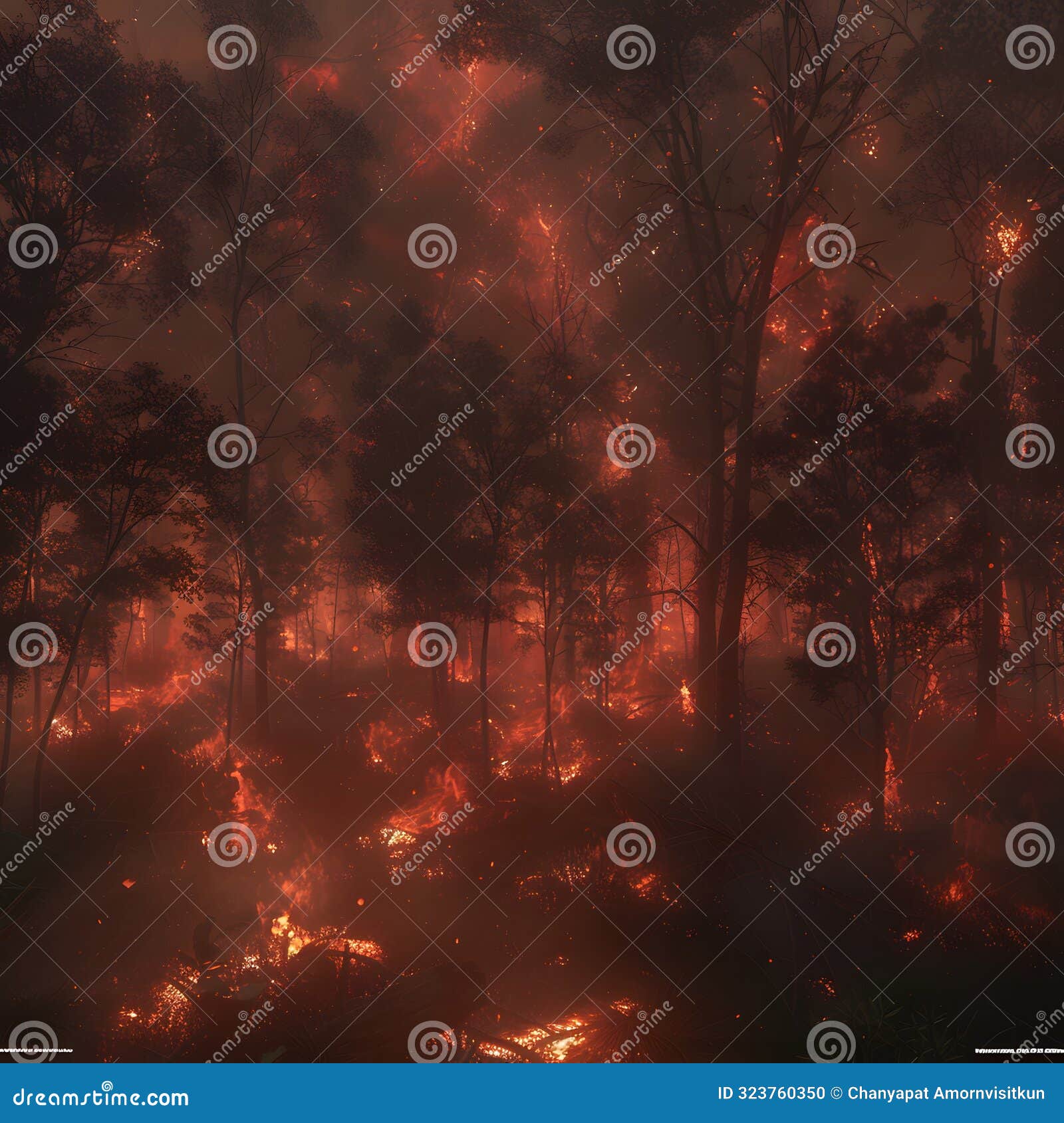 A rich human burn forest stock illustration. Illustration of damage ...