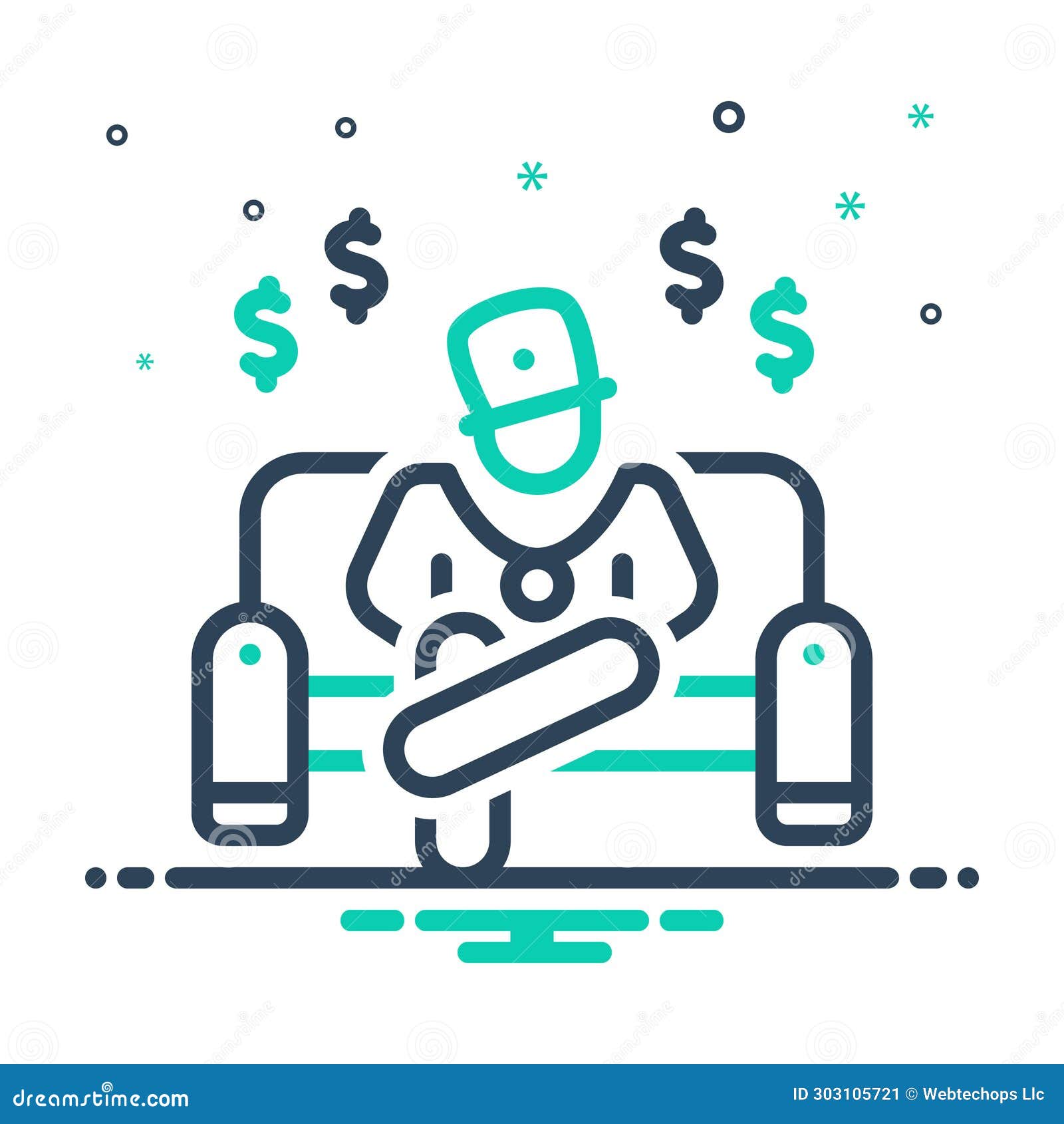 Mix Icon for Rich, Wealthy and Man Stock Vector - Illustration of ...