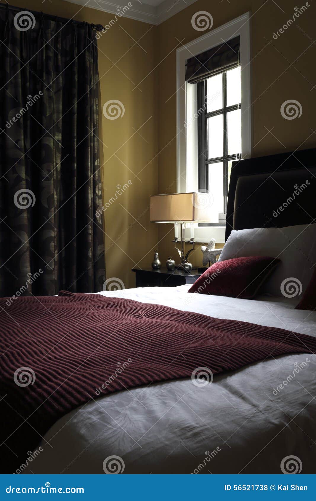 Rich Layers of Light and Shadow in the Bedroom Stock Photo - Image of ...