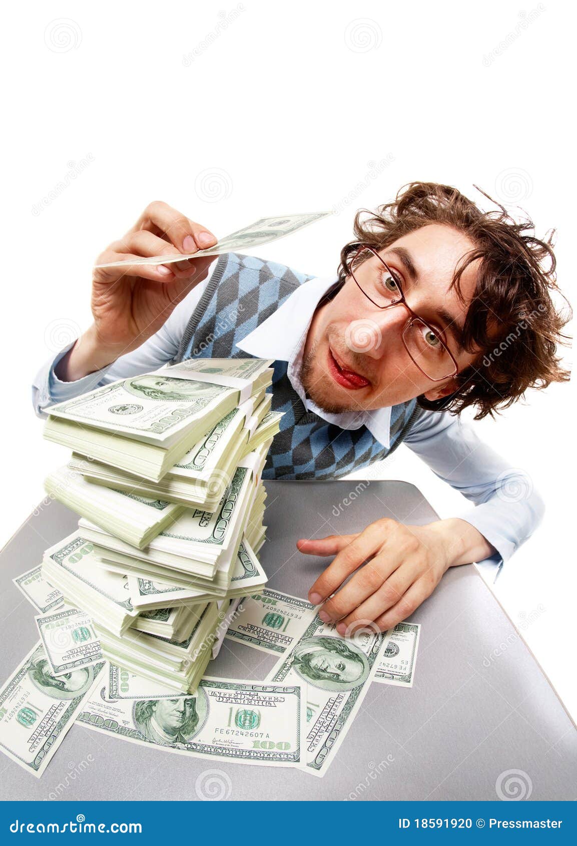 Rich man stock photo. Image of happy, currency, conceptual - 18591920