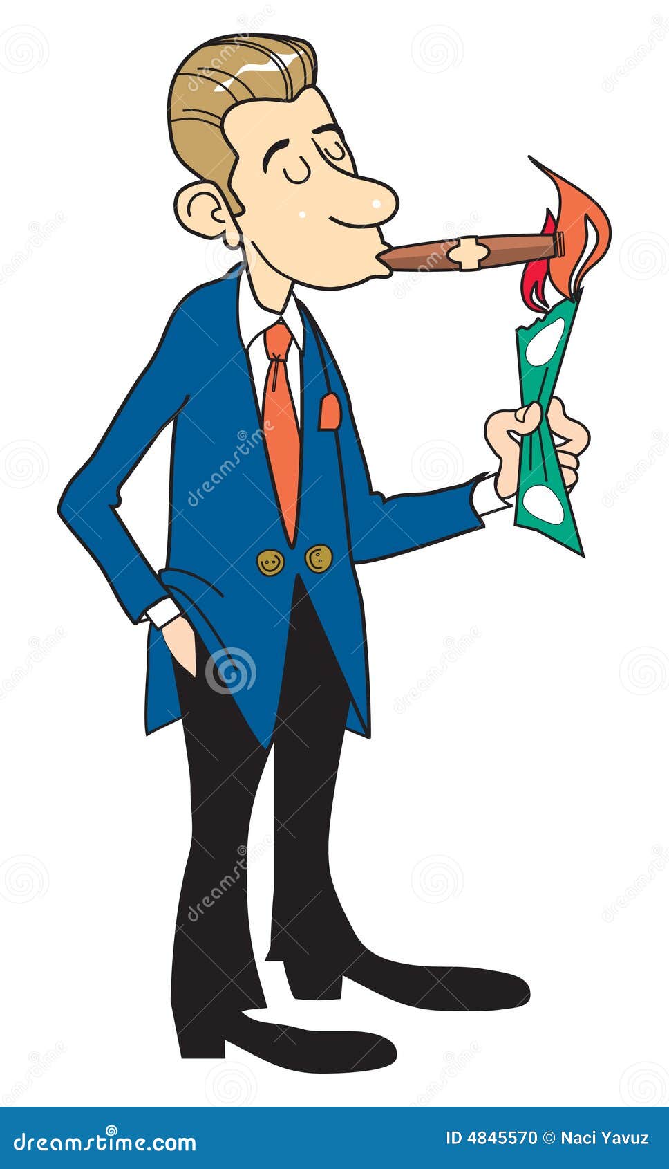 Rich man stock vector. Illustration of business, cartoon - 4845570