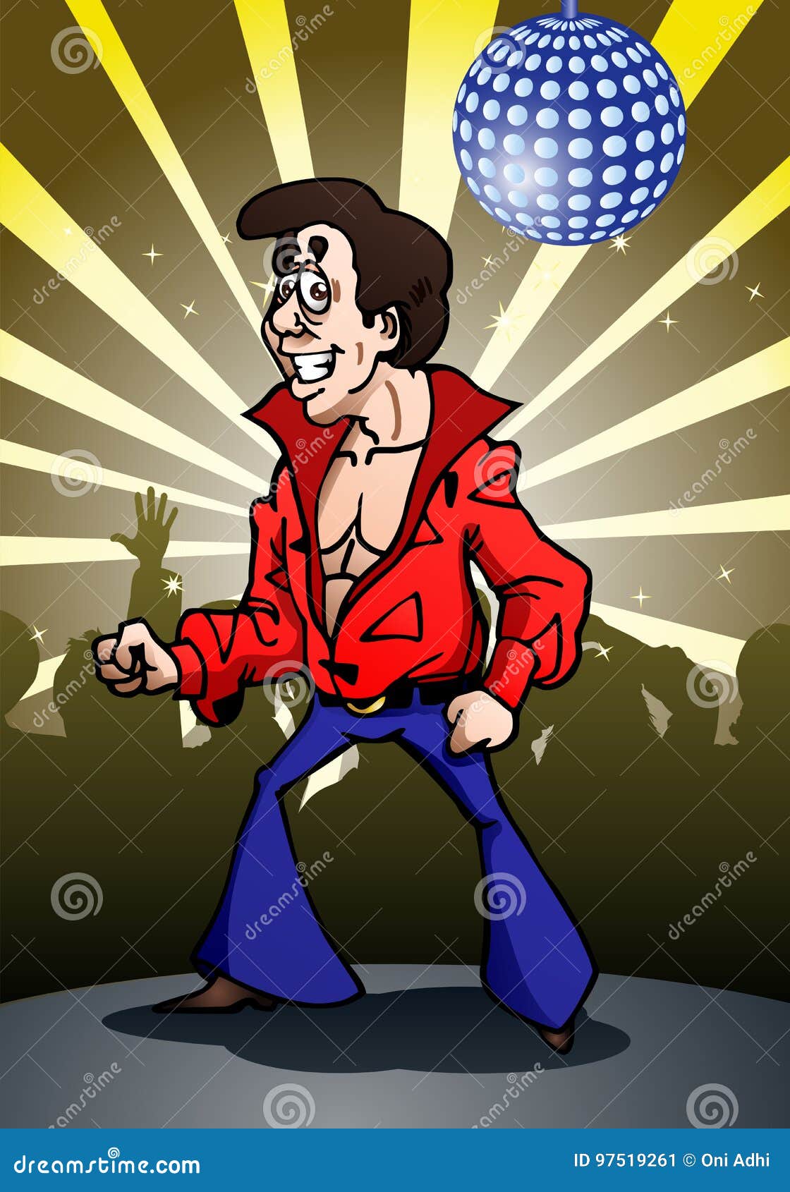 Rich man dance stock illustration. Illustration of dancer - 97519261