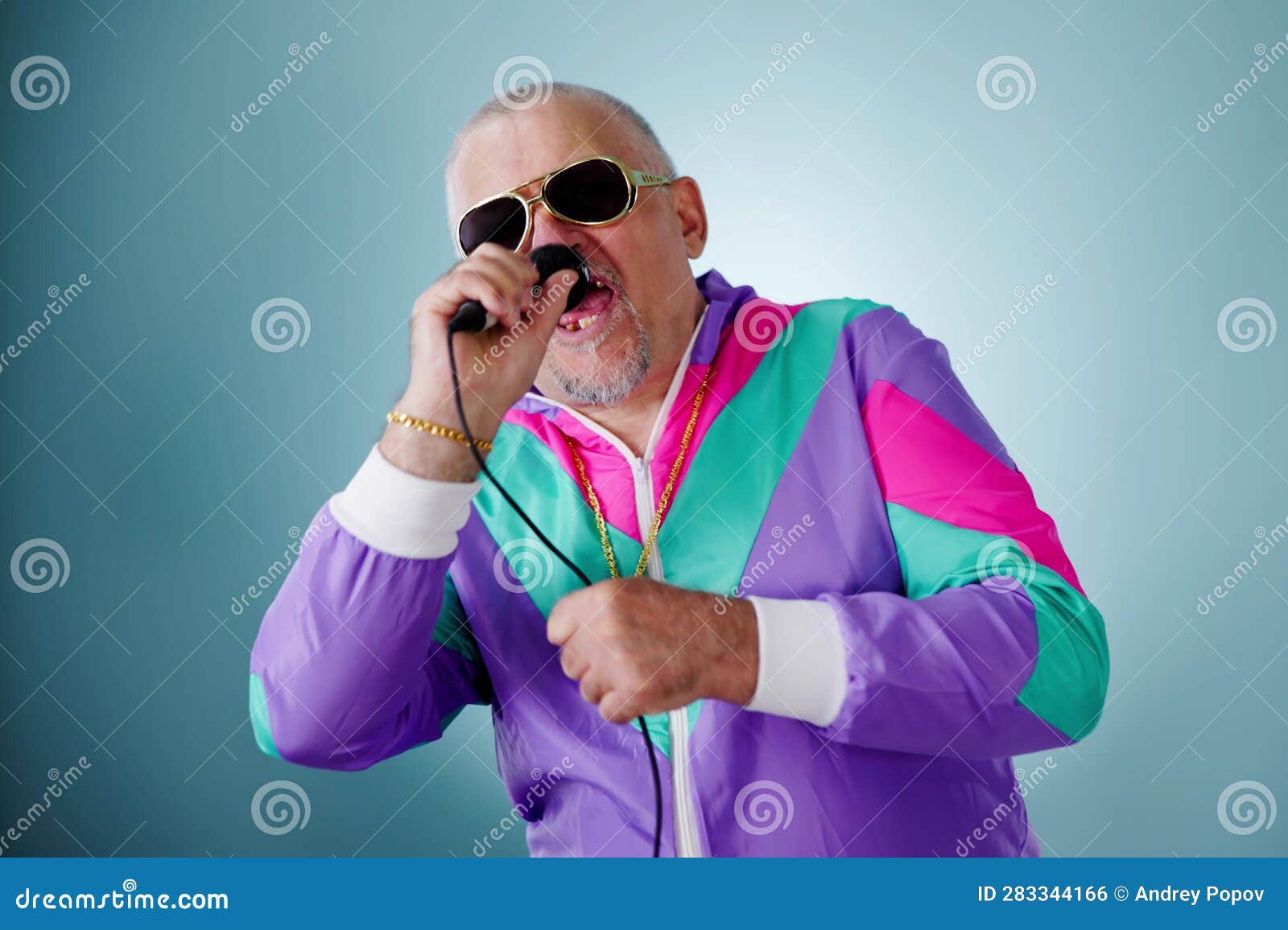 Rich Man in Disco Club Singing Stock Photo - Image of rich, show: 283344166