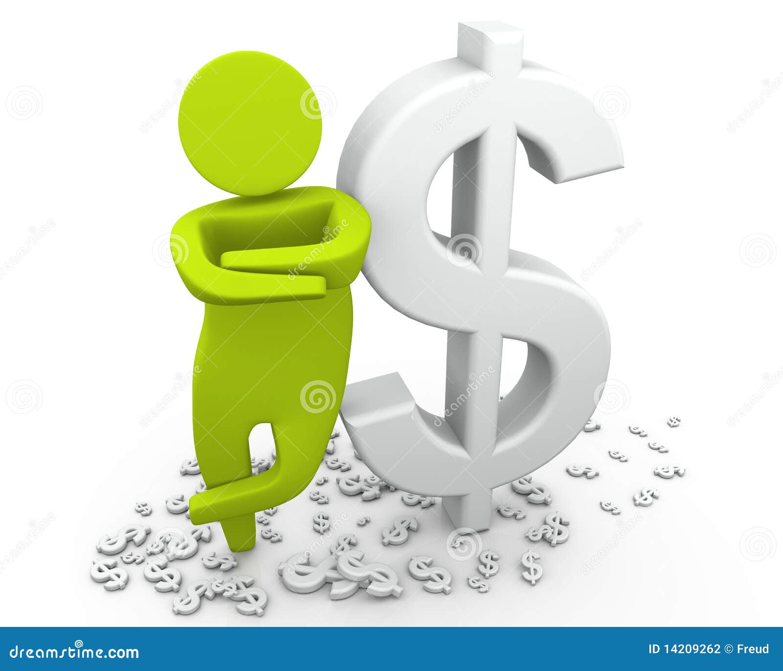 Rich man - dollar stock illustration. Illustration of commercial - 14209262