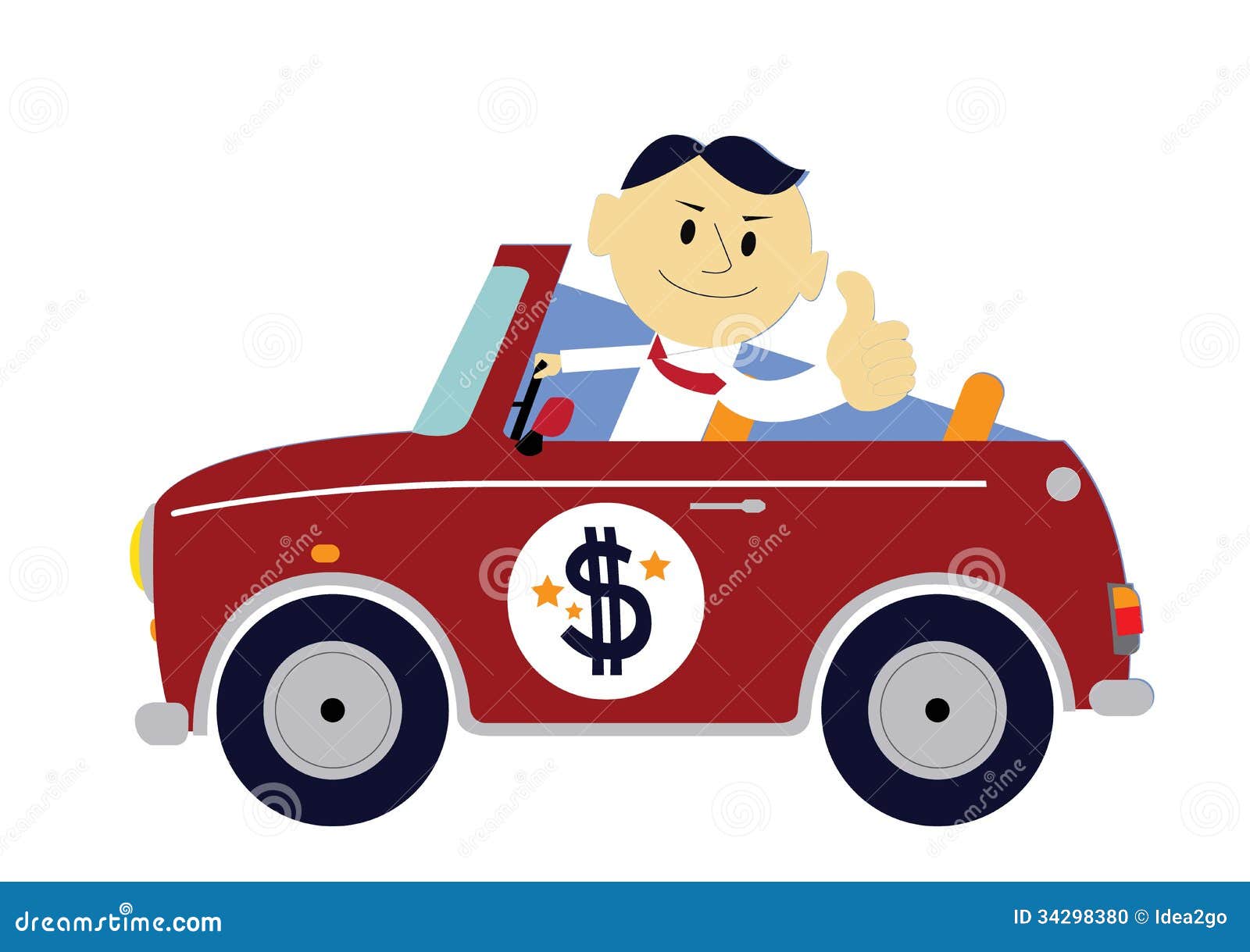 Rich man s car stock vector. Illustration of businessman - 34298380