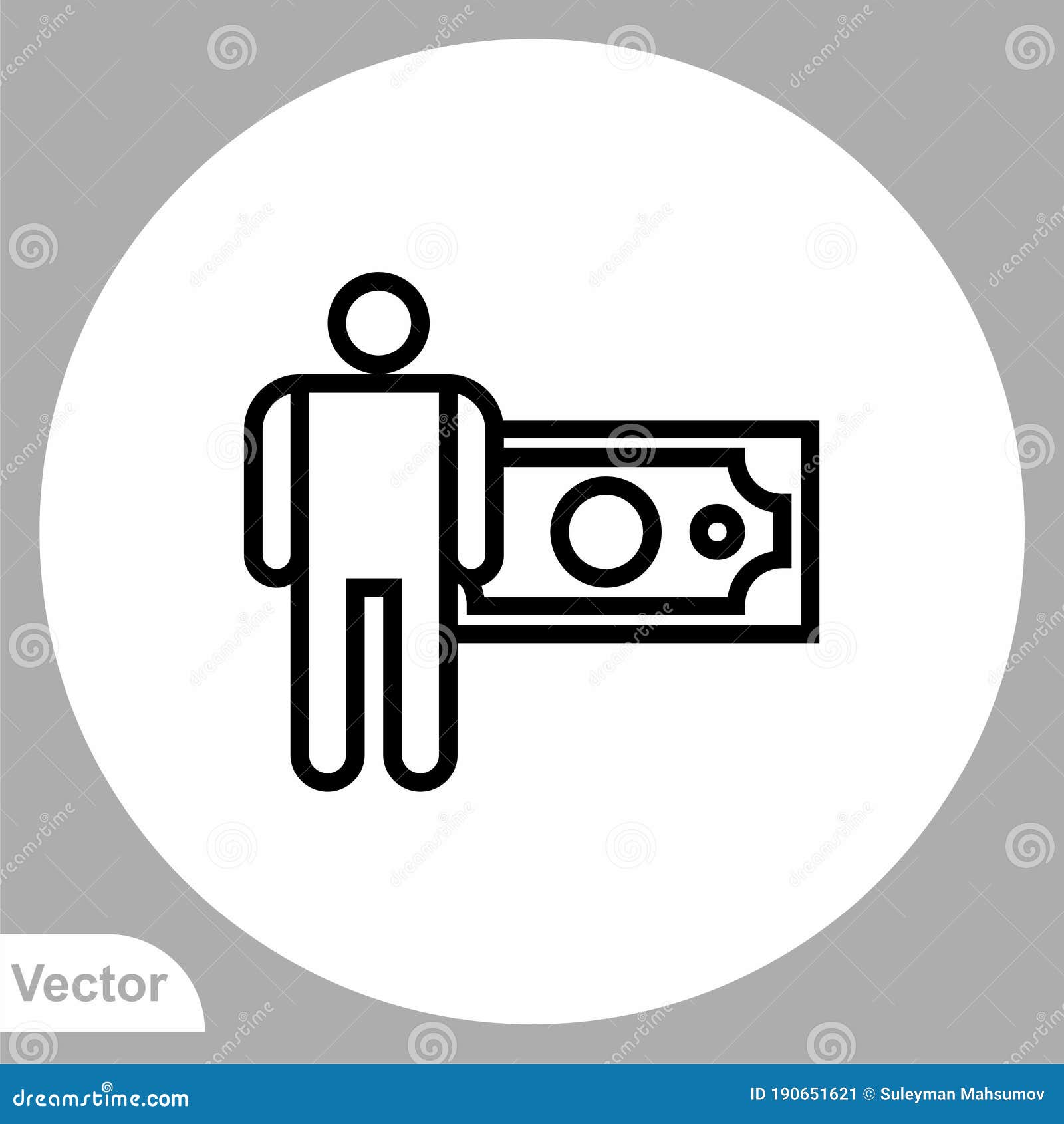 Rich Man Vector Icon Sign Symbol Stock Vector - Illustration of male ...