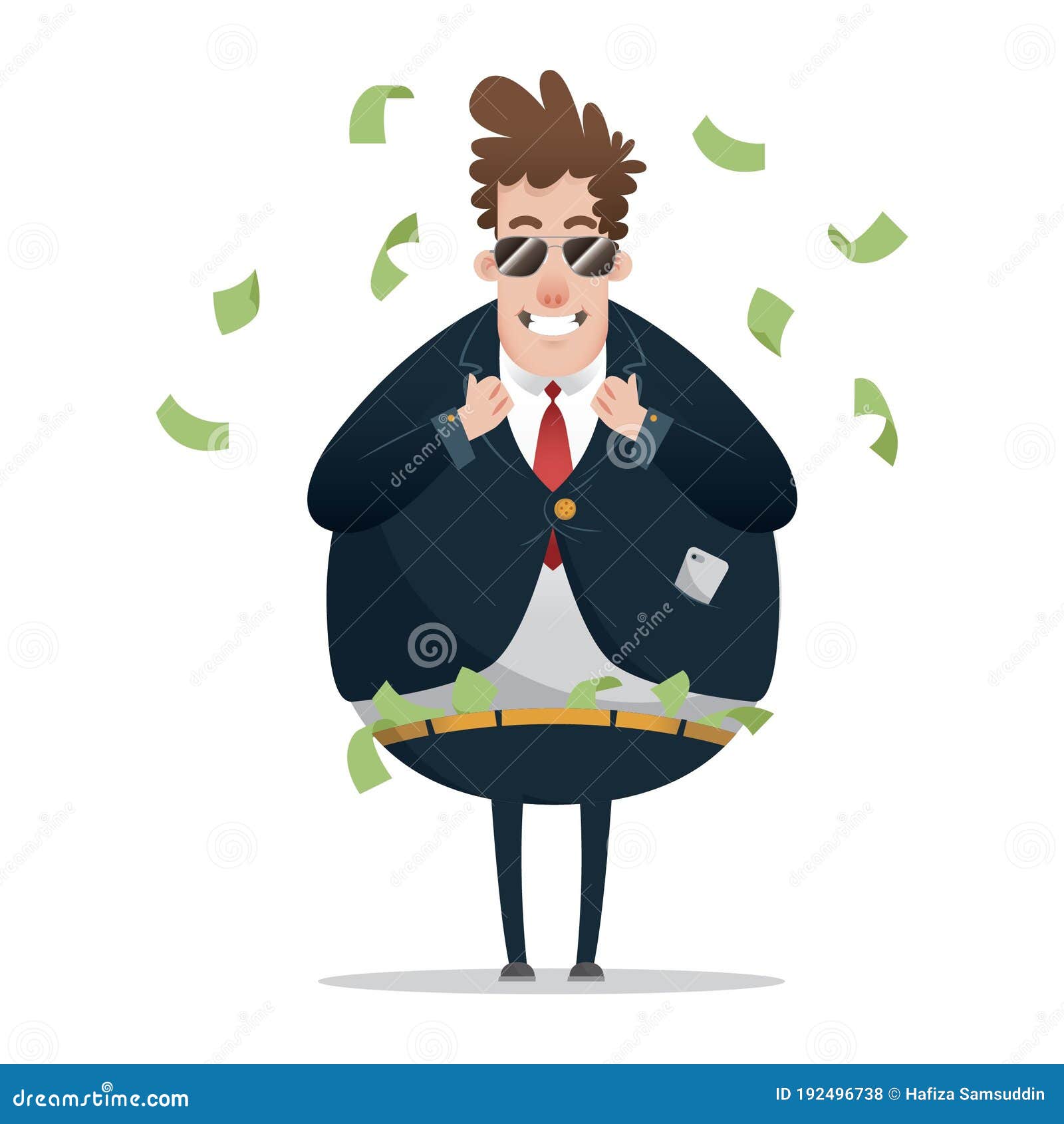Rich Man. Vector Illustration Decorative Design Stock Vector ...