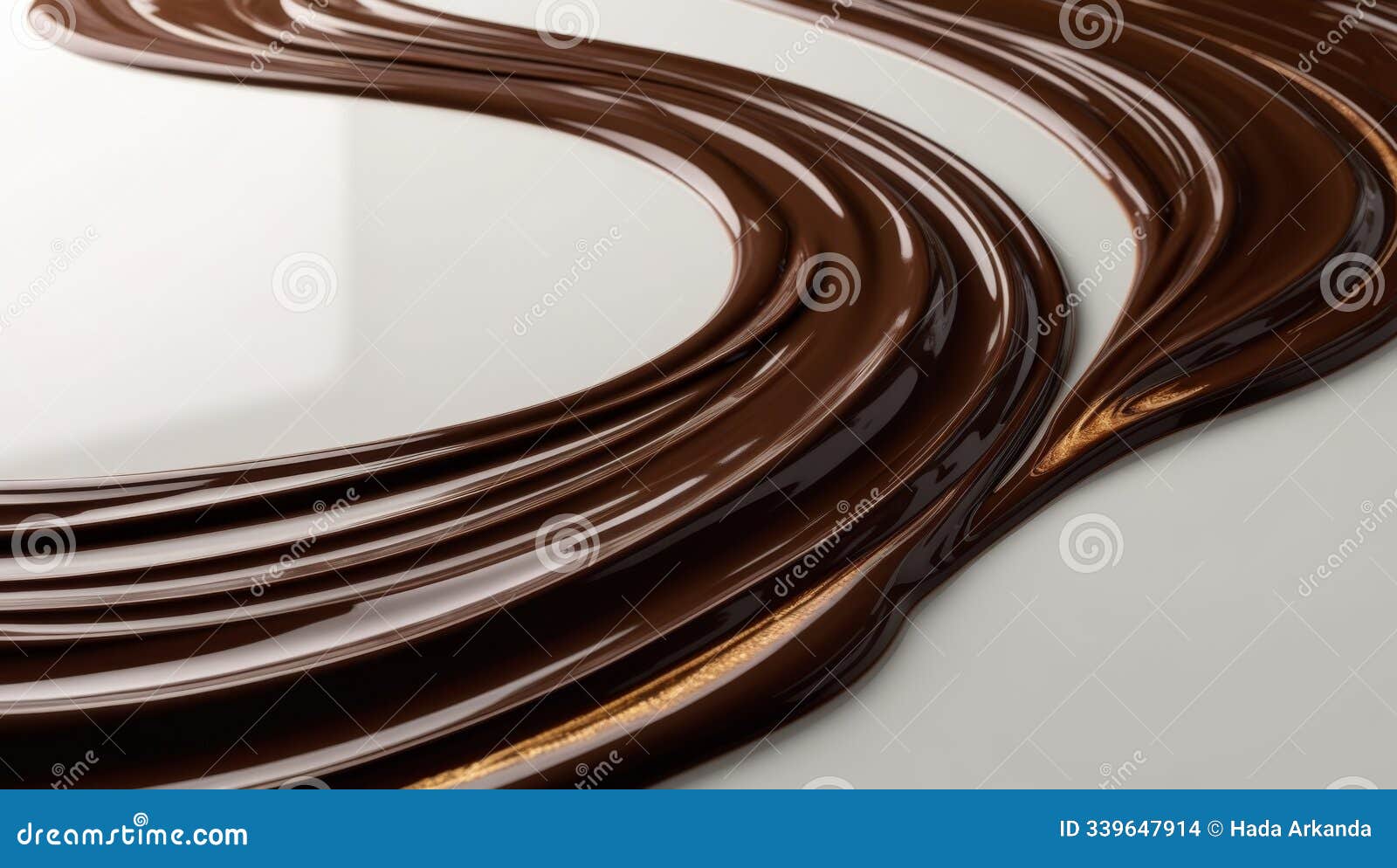 Rich Melted Chocolate Pattern, Elegantly Isolated on Clean White ...