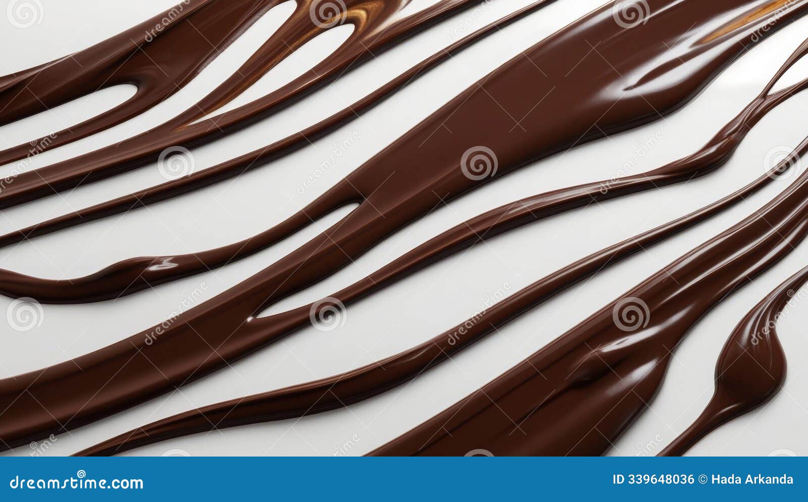 Rich Melted Chocolate Pattern, Elegantly Isolated on Clean White ...