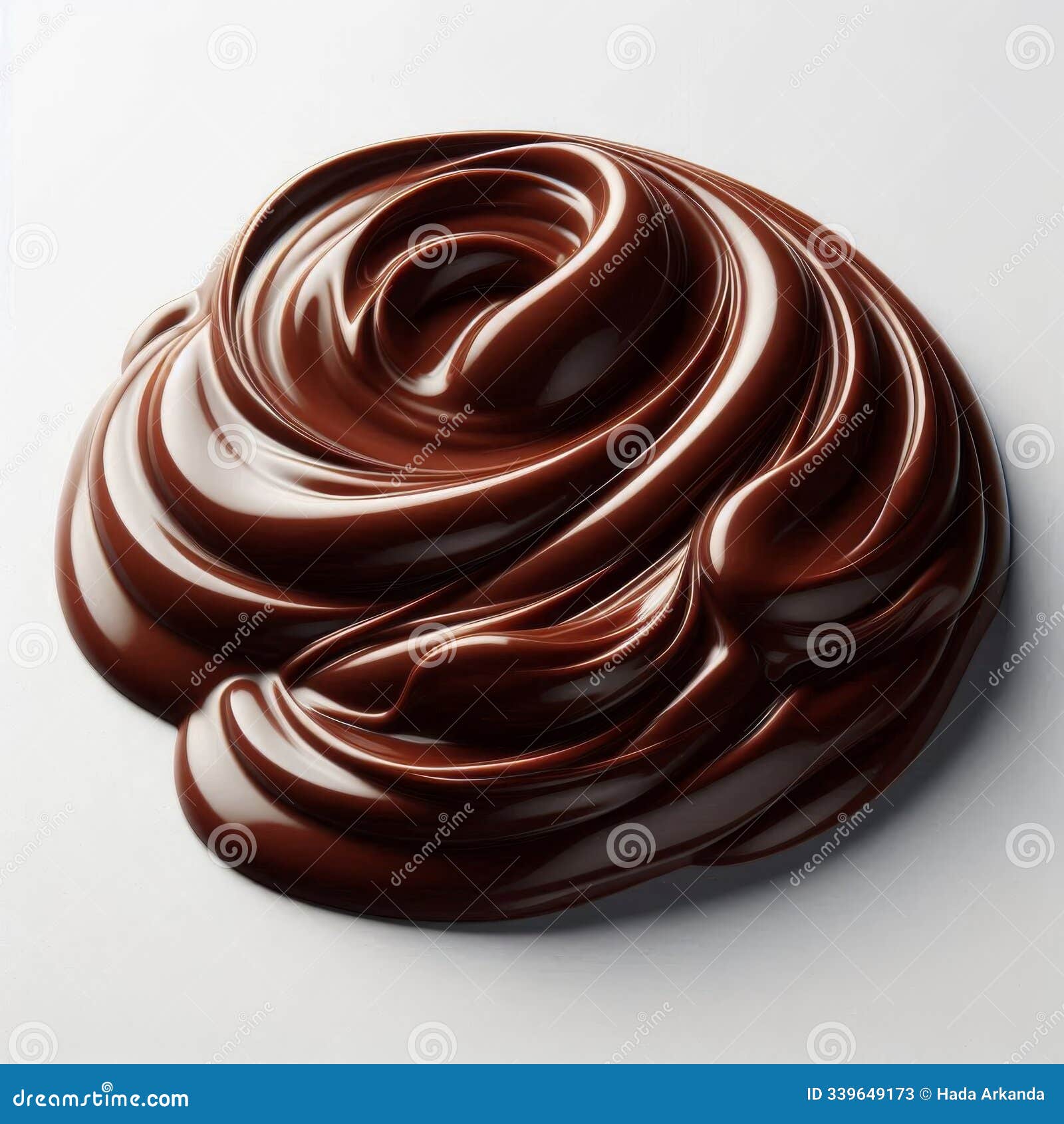 Rich Melted Chocolate Pattern, Elegantly Isolated on Clean White ...