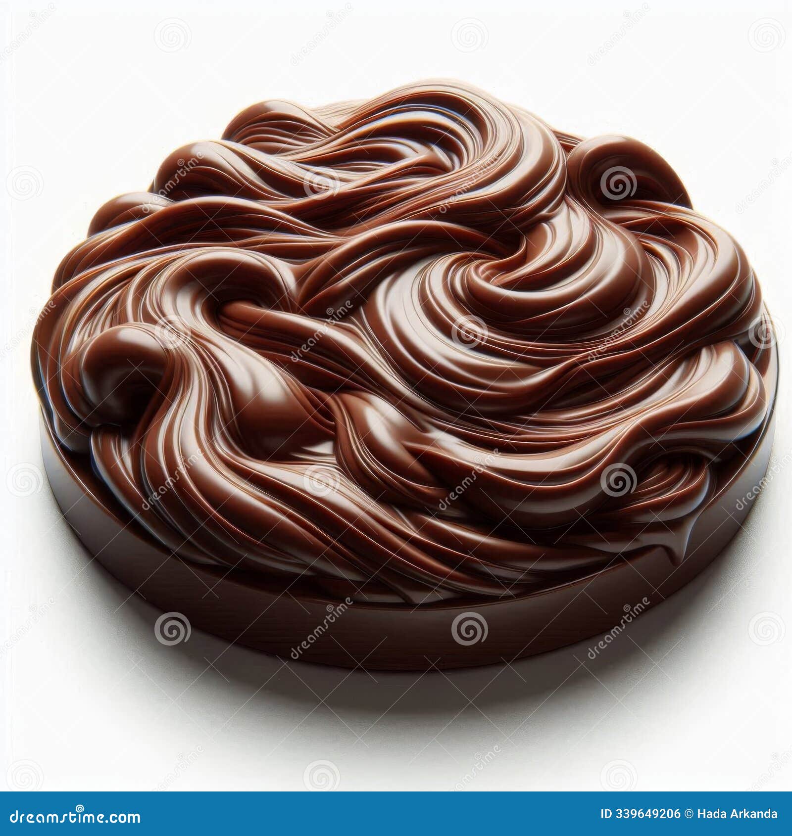 Rich Melted Chocolate Pattern, Elegantly Isolated on Clean White ...