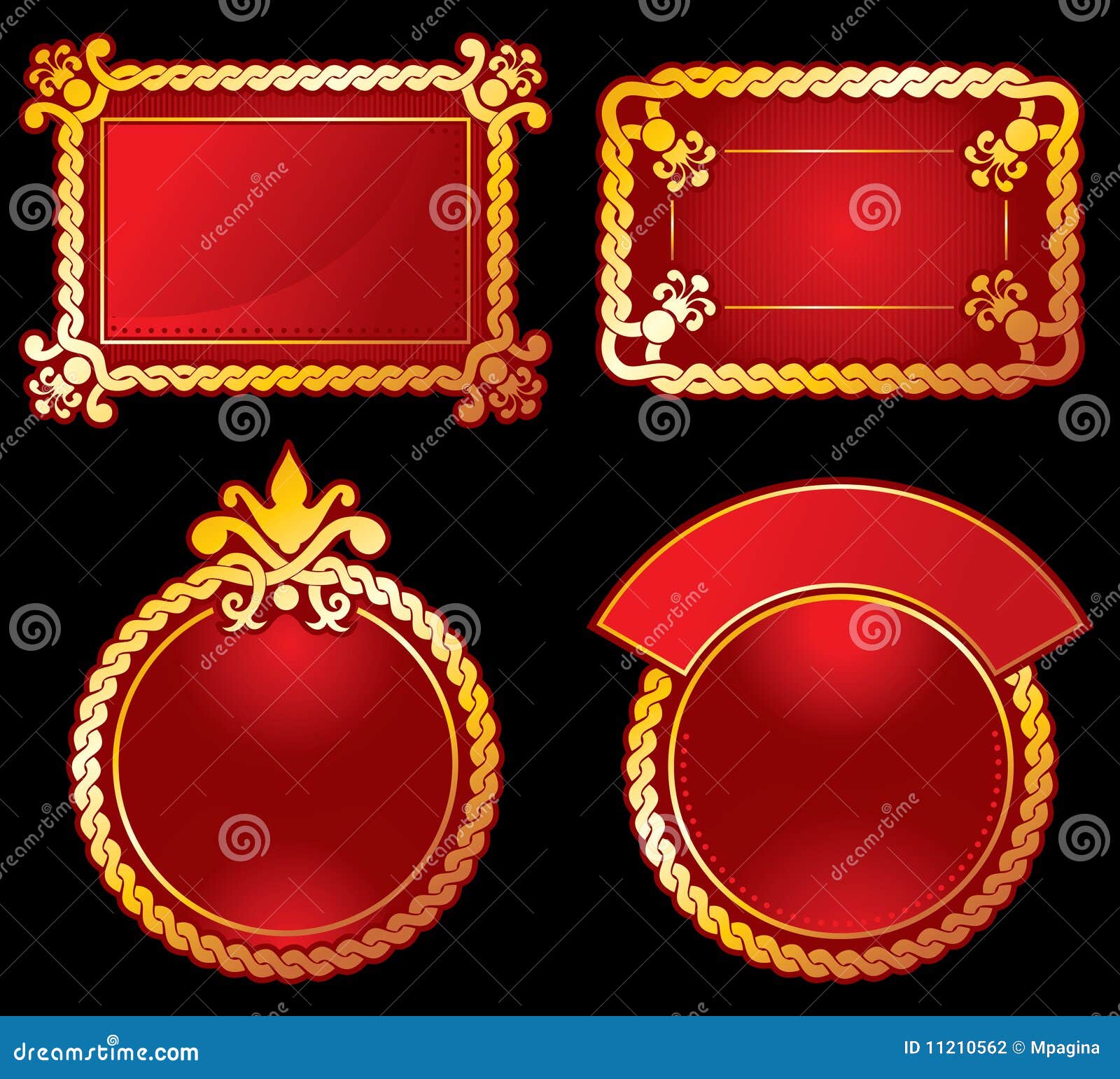 Rich Ornate Label. Vector, Editable Stock Vector - Illustration of gold ...