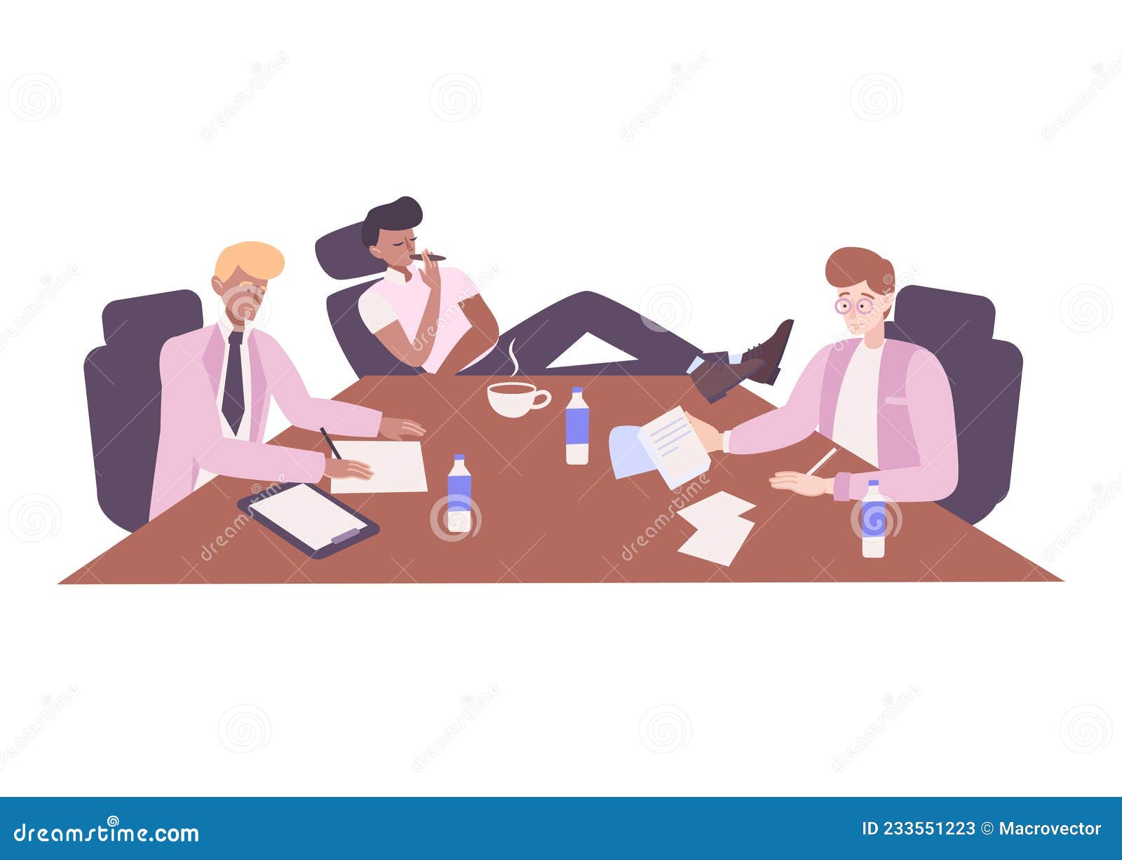 Rich People Work Composition Stock Vector - Illustration of success ...