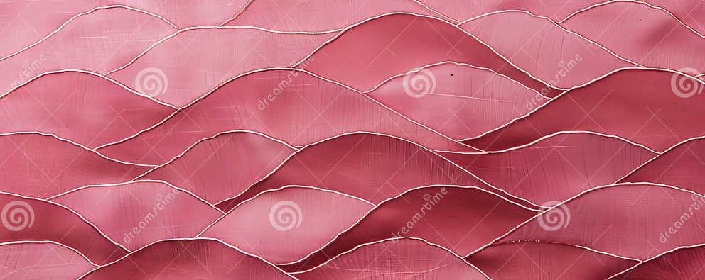 A Rich Pink Background Featuring a Pattern of Overlapping Waves, Adding ...