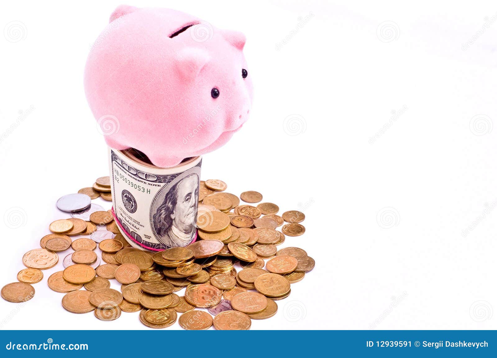 Rich pink pig stock image. Image of home, luck, large - 12939591