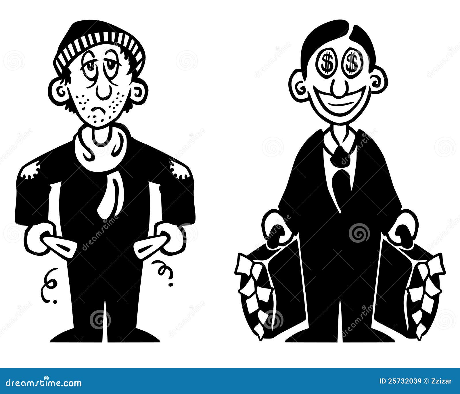 Rich and Poor stock vector. Illustration of happy, society - 25732039 Rich and Poor stock vector. Illustration of happy, society - 25732039