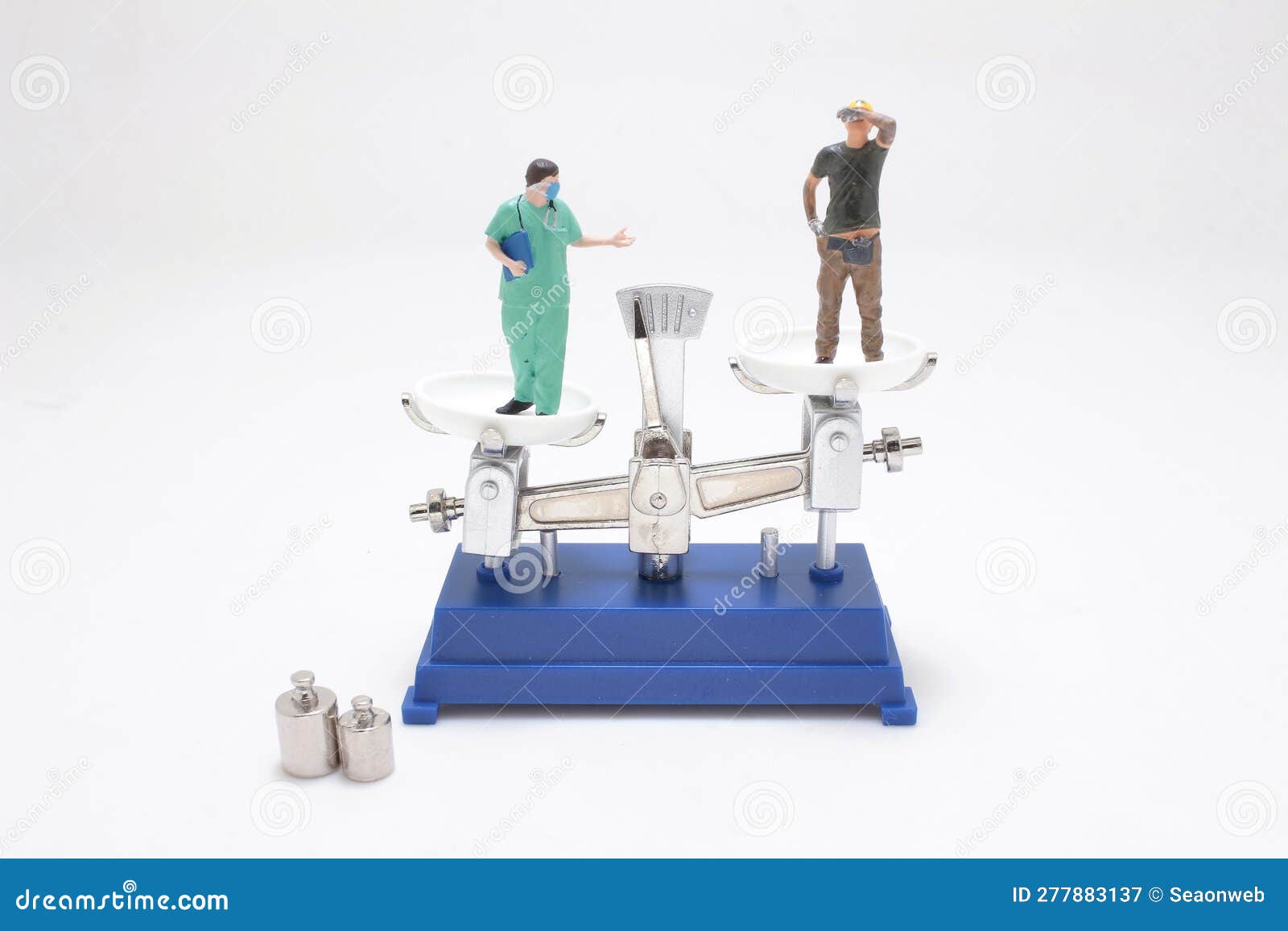 Rich and Poor Men Comparison on Balance Scale Stock Image - Image of ...