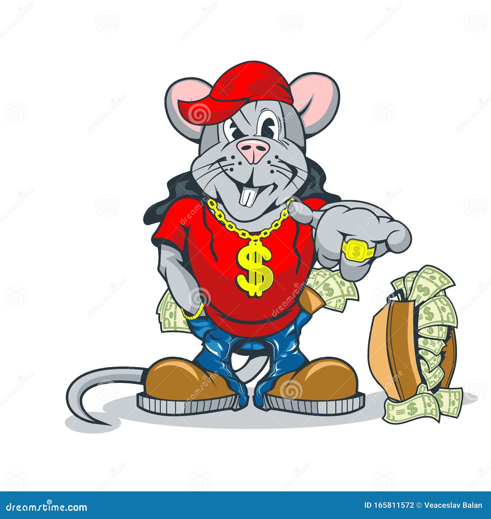 Rich Rat Showing an Abundance of Wealth Stock Vector - Illustration of ...