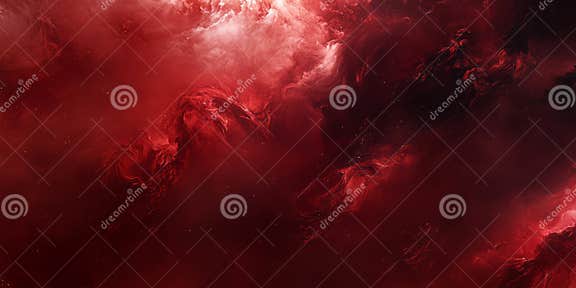 A Rich, Ruby Red Background with a Soft, Cloud-like Texture and Glowing ...