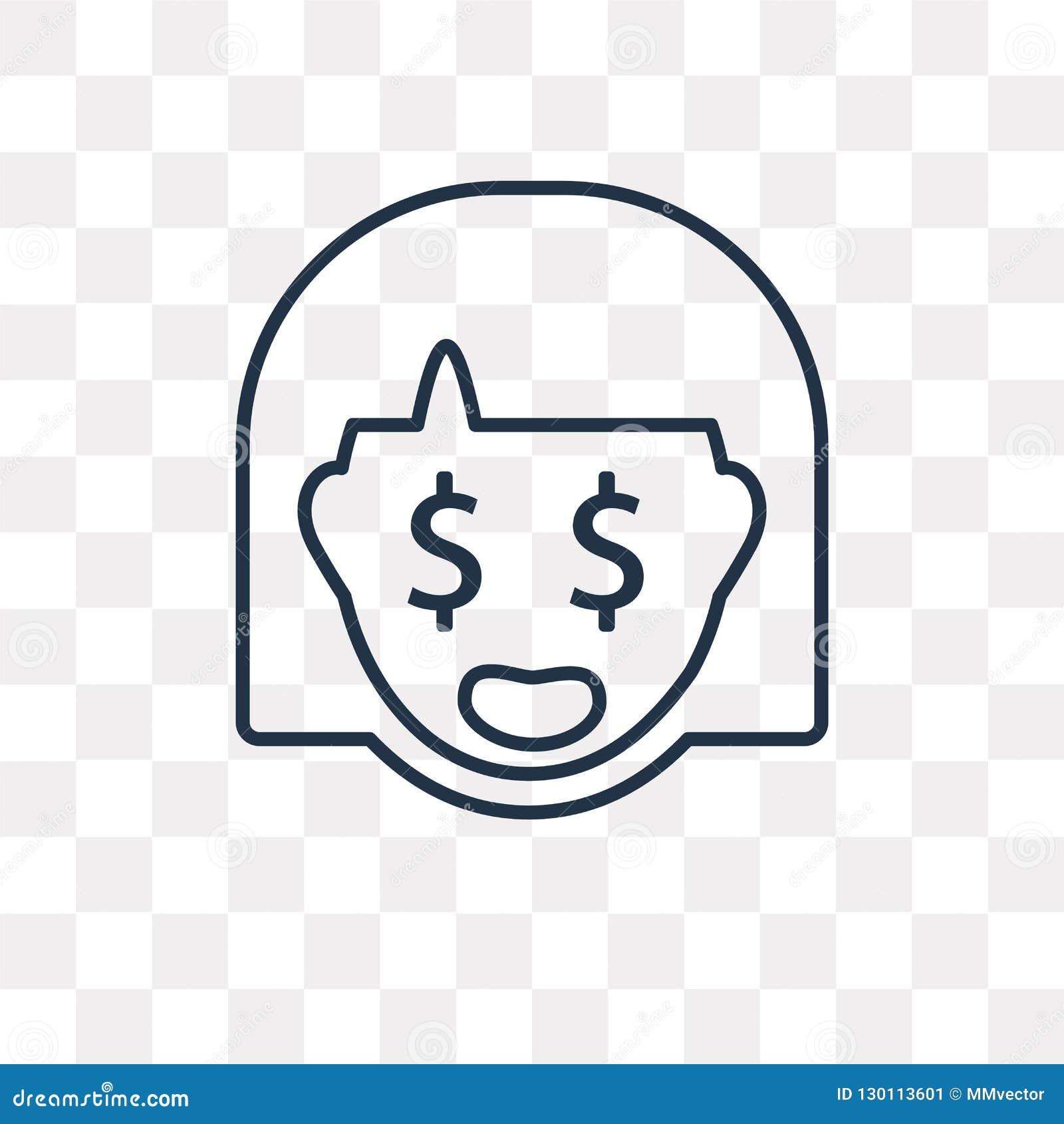 Rich Vector Icon Isolated on Transparent Background, Linear Rich Stock ...