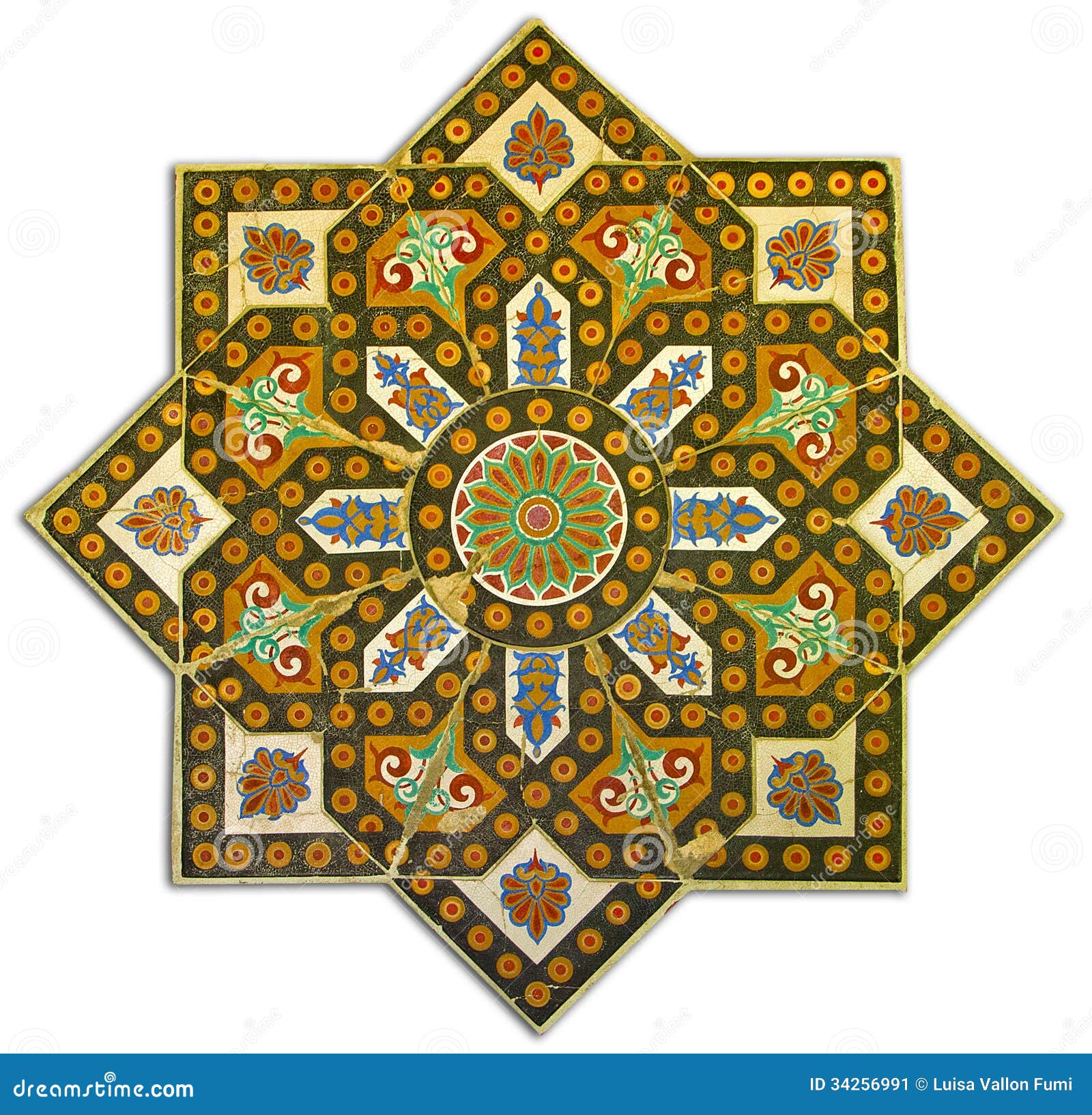 Rich Vintage Tiled Pattern Decoration Stock Image - Image of antique ...