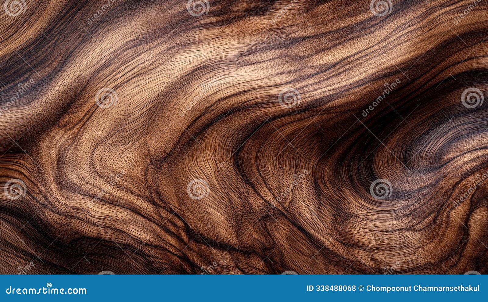Rich Walnut with a Deep Color and Smooth, Flowing Grain Lines Stock ...